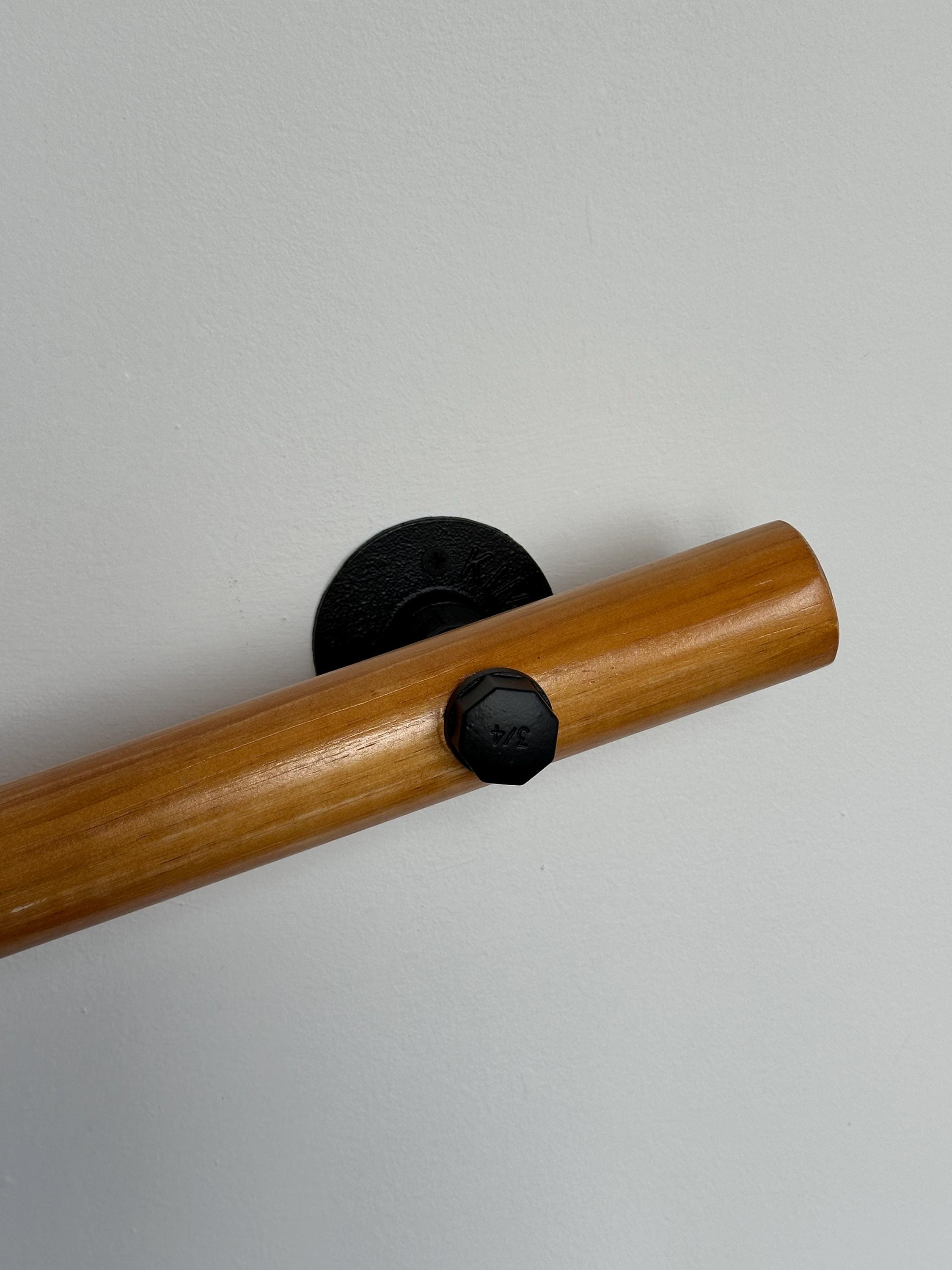 Round Wooden Stair Handrail Kit, Wooden Wall Handrail, Stair Handrail ...