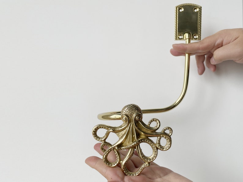 Octopus Curtain Hooks, Gold Curtain Hooks, Brass Hooks. - Etsy