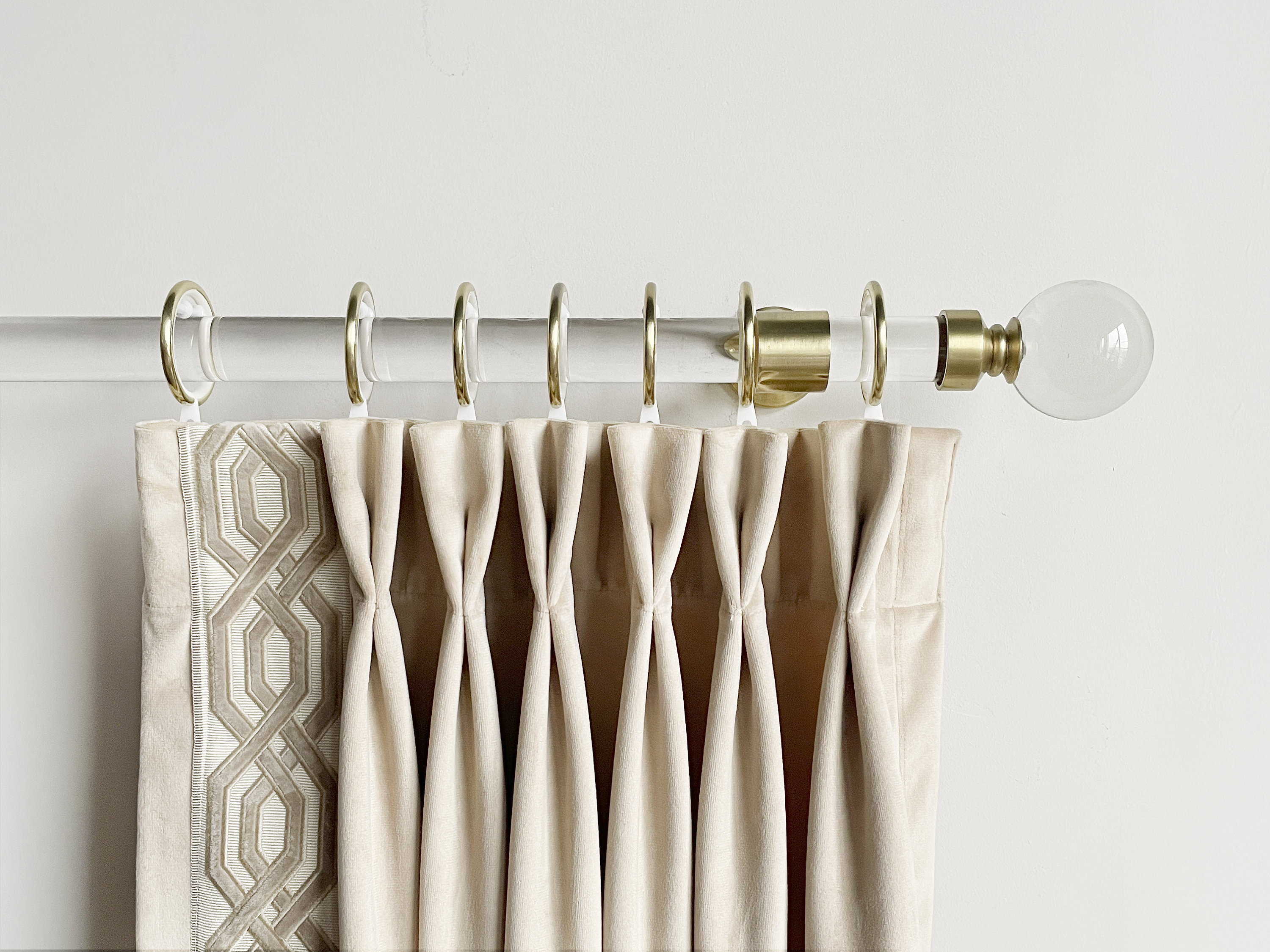 Top Mounted Acrylic Curtain Rod Lucite Curtain Rod Acrylic - Etsy