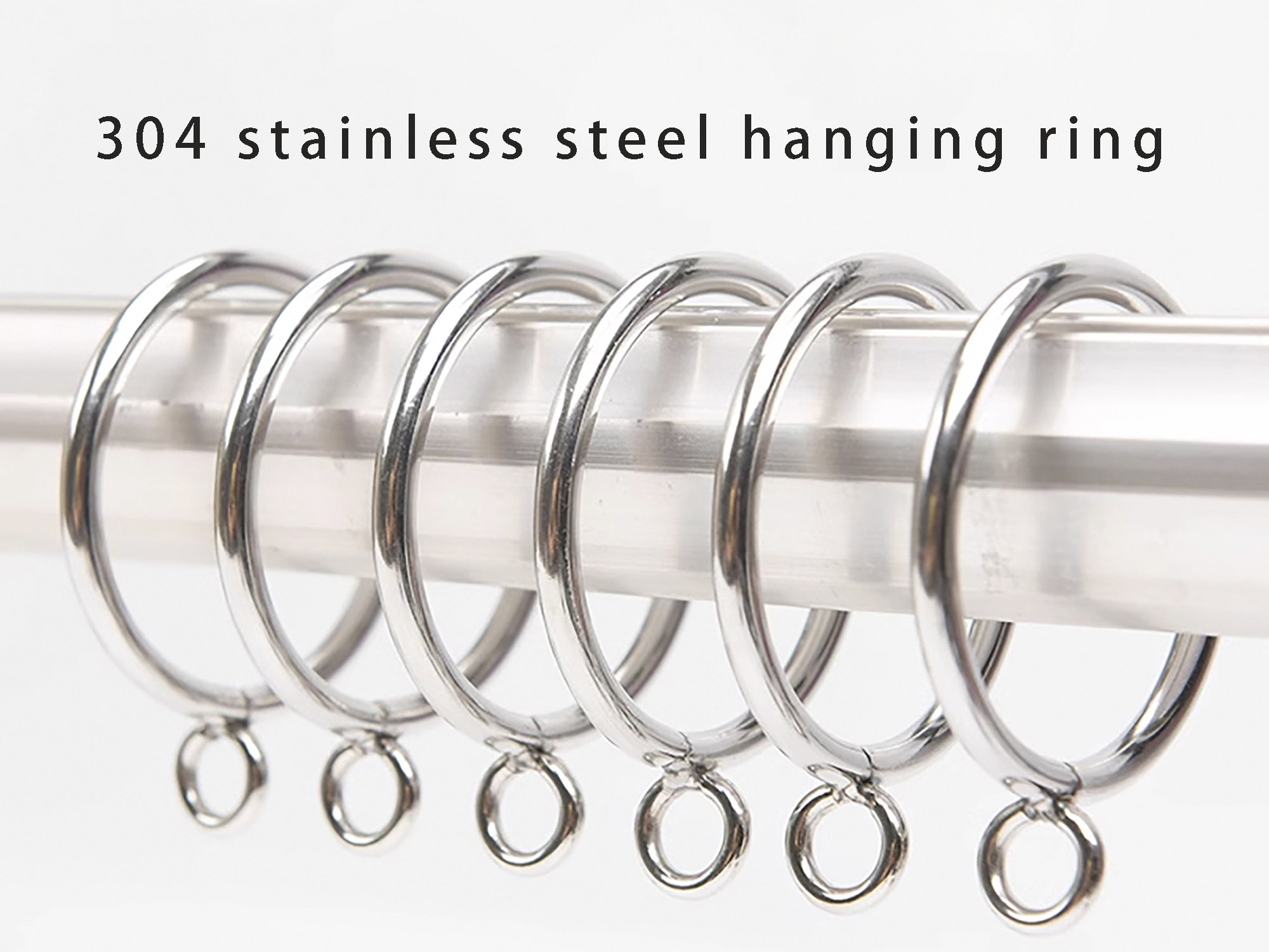 Stainless Steel Metal Curtain Rings Metal Rings Curtain Rod - Etsy