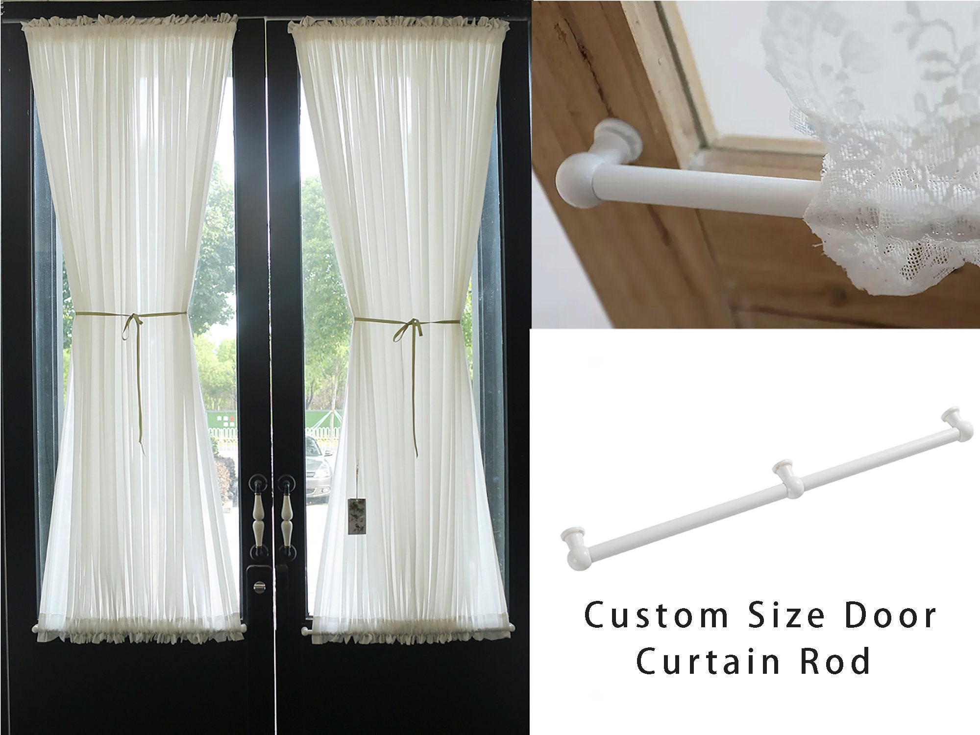 Custom Door Curtain Rods, Metal Curtain Rods, Metal Rods, Home Decor ...