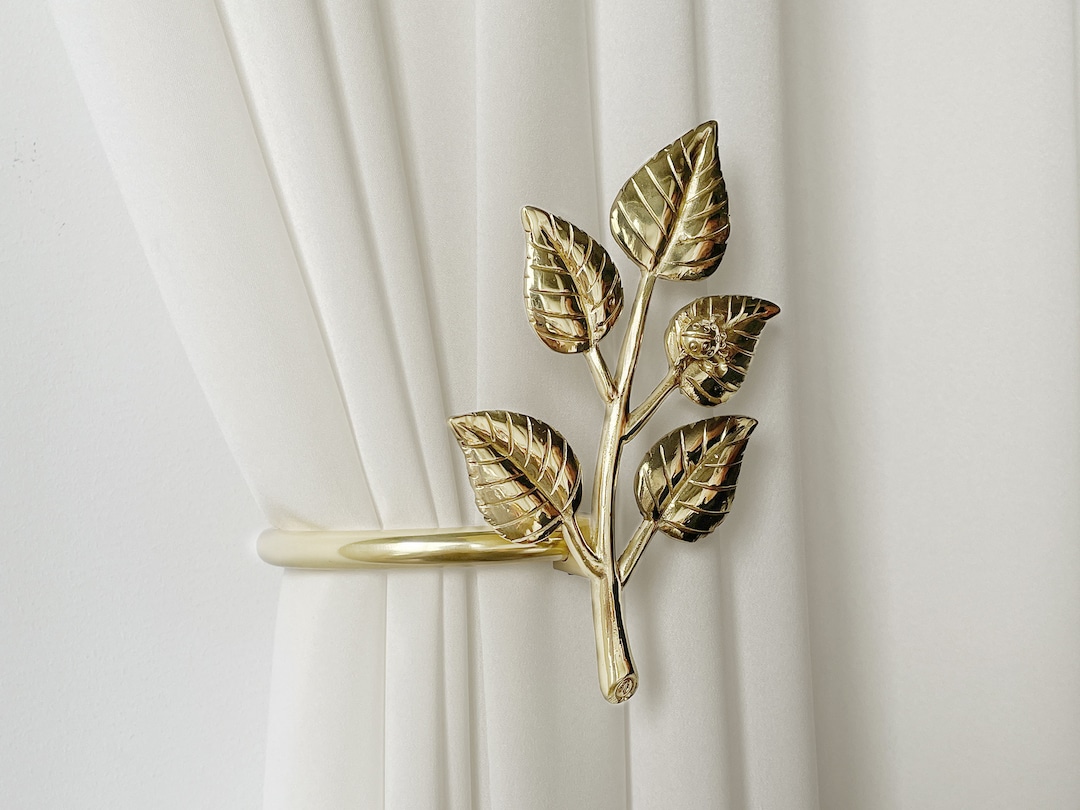 Leaf Metal Curtain Hooks, Gold Curtain Hooks, Brass Hooks. - Etsy