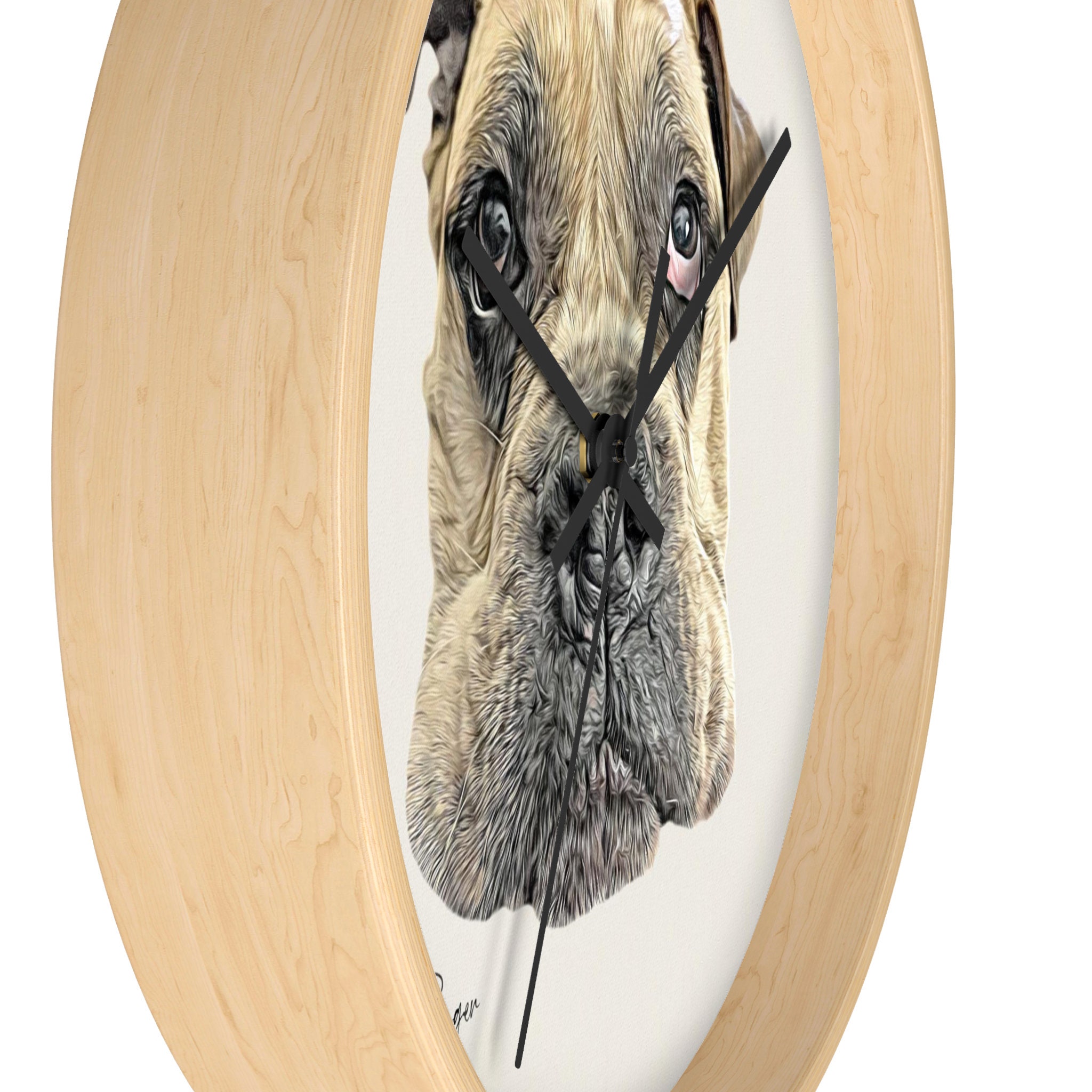 Custom Pet Wall Clock | Made Using Photo of Pet | Custom Dog Portrait ...