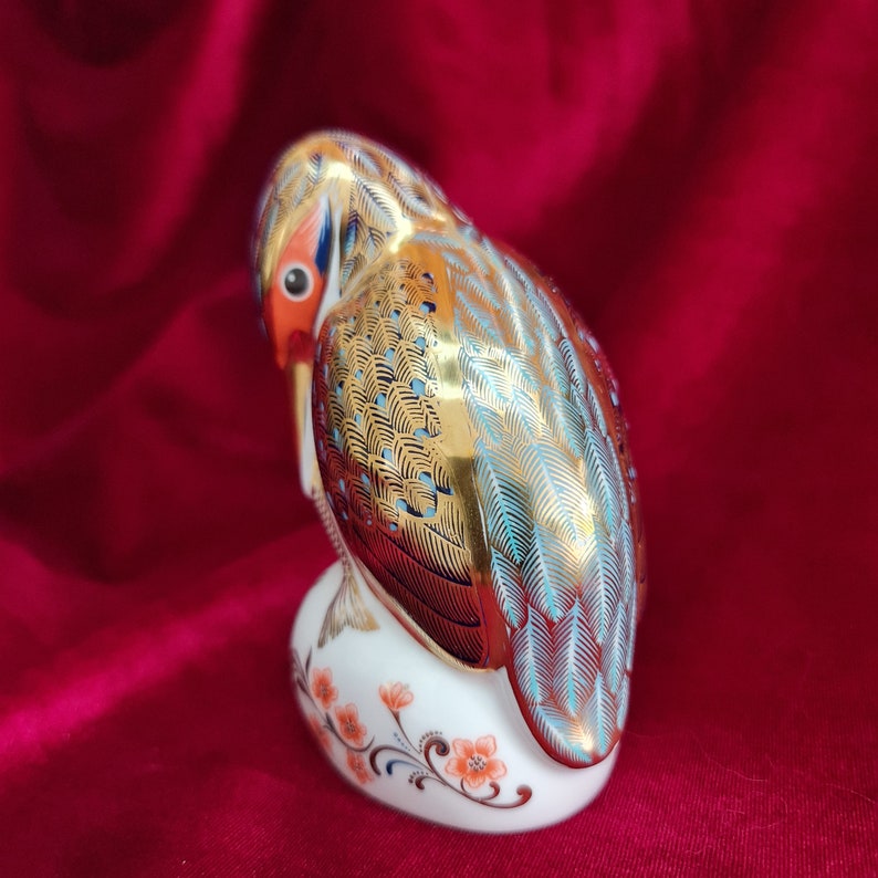Behold the Majestic Royal Crown Derby Imari Kingfisher Paperweight. Add ...