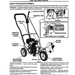 3.5 HP 9in Gas Edger-trimmer Owners Manual Fits Model 536.797571 - Etsy