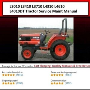 L3010 L3410 L3710 L4310 L4610 L4010DT Tractor Service Manual Tractor - Etsy