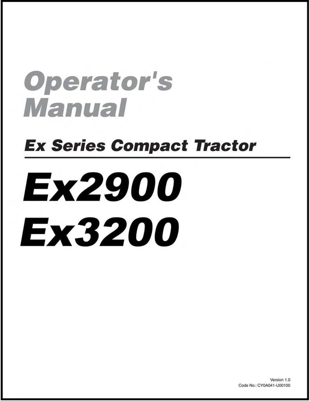 Fits Cub Cadet - Model EX3200 Operator Maintenance Manual - Etsy