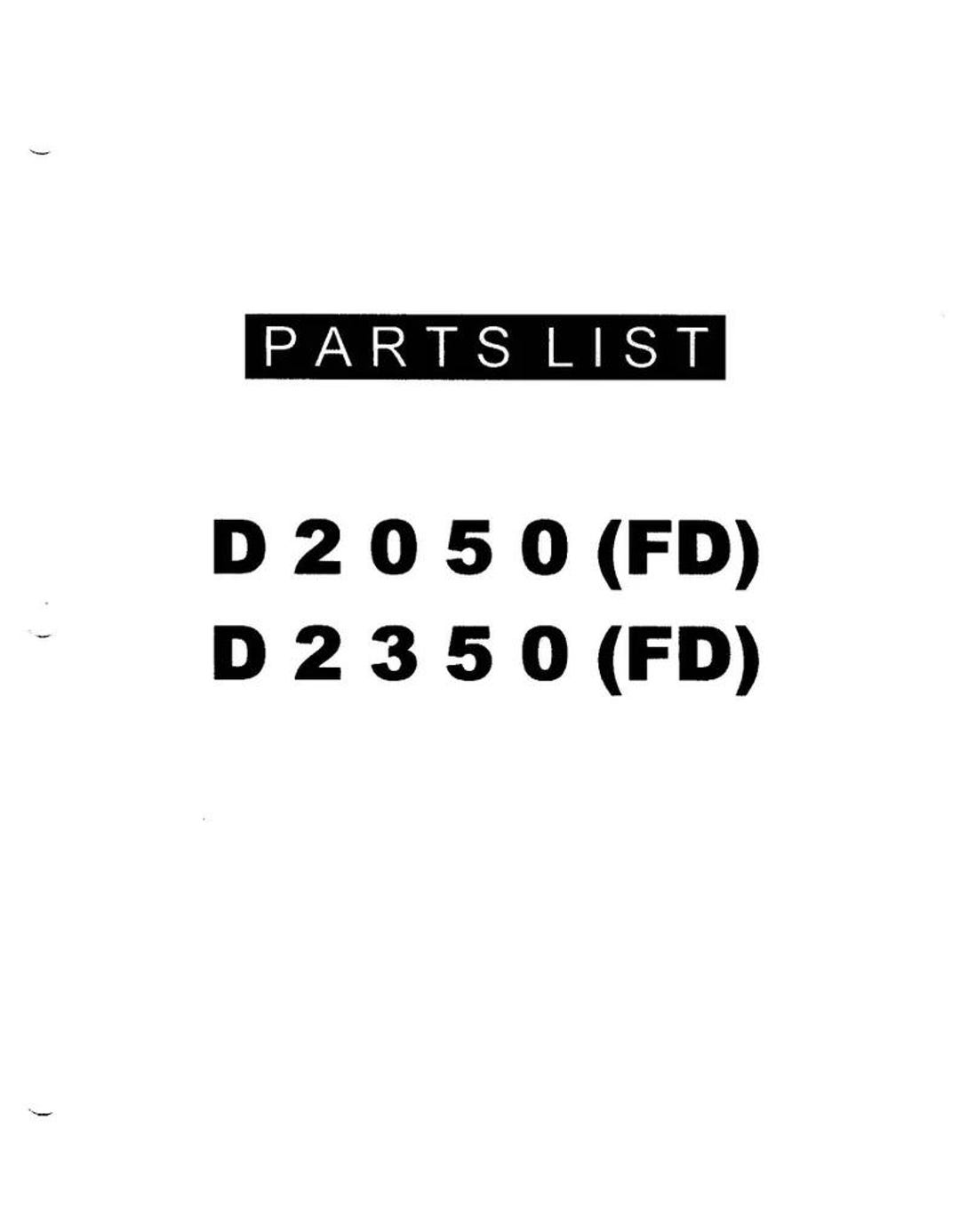 2050 2350 Tractor Service Parts List Manual Fits D2050 D2350 FD - Etsy