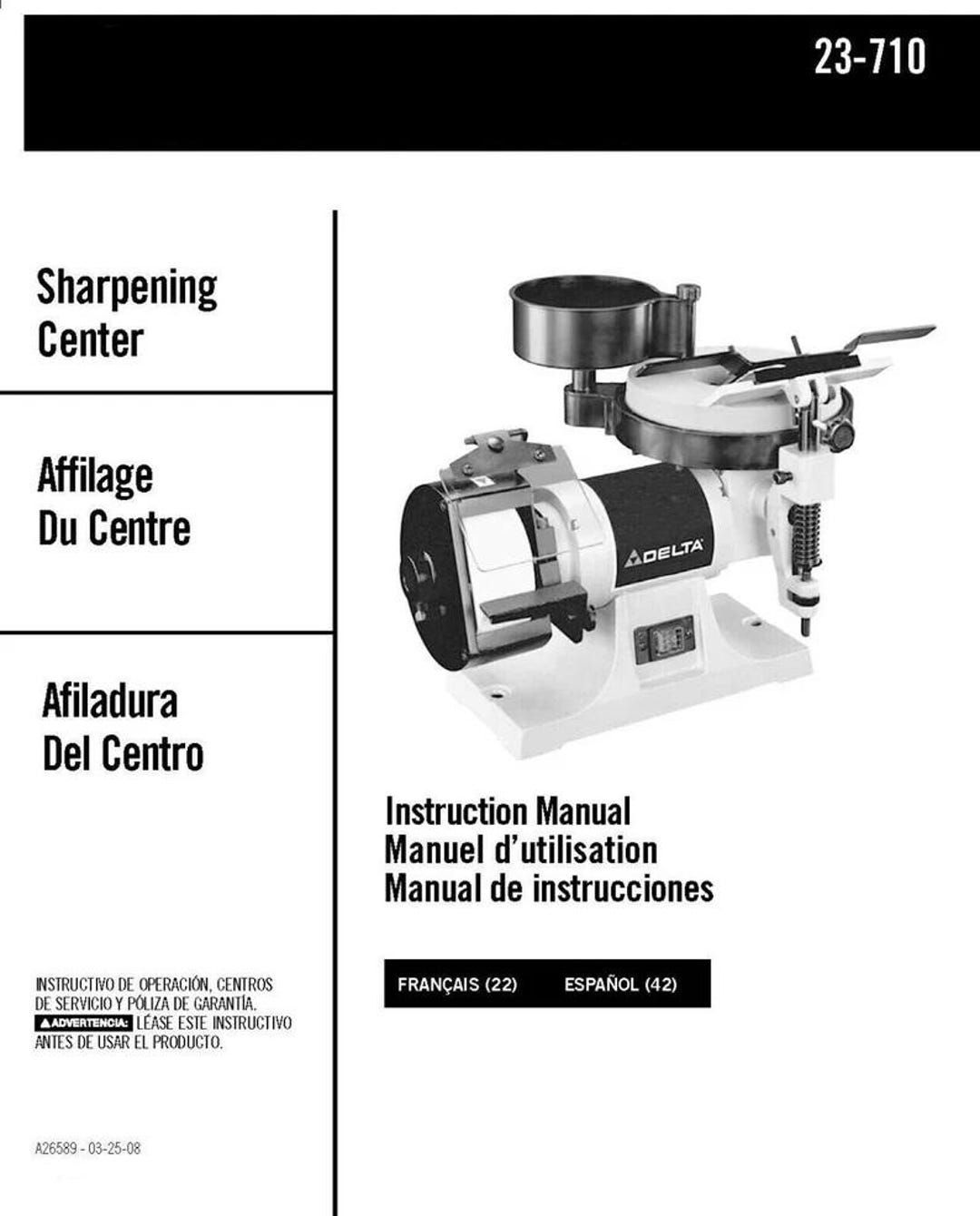 Instruction Manual 23-710 Sharpening Center - Etsy