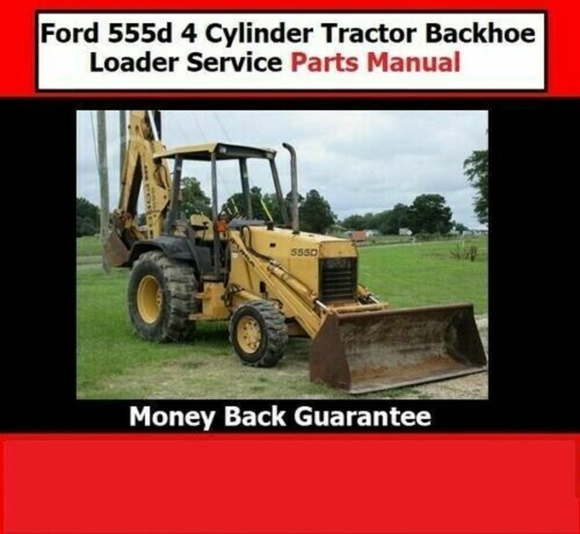 555d 4 Cylinder Tractor Backhoe Loader Service Parts Manual - Etsy