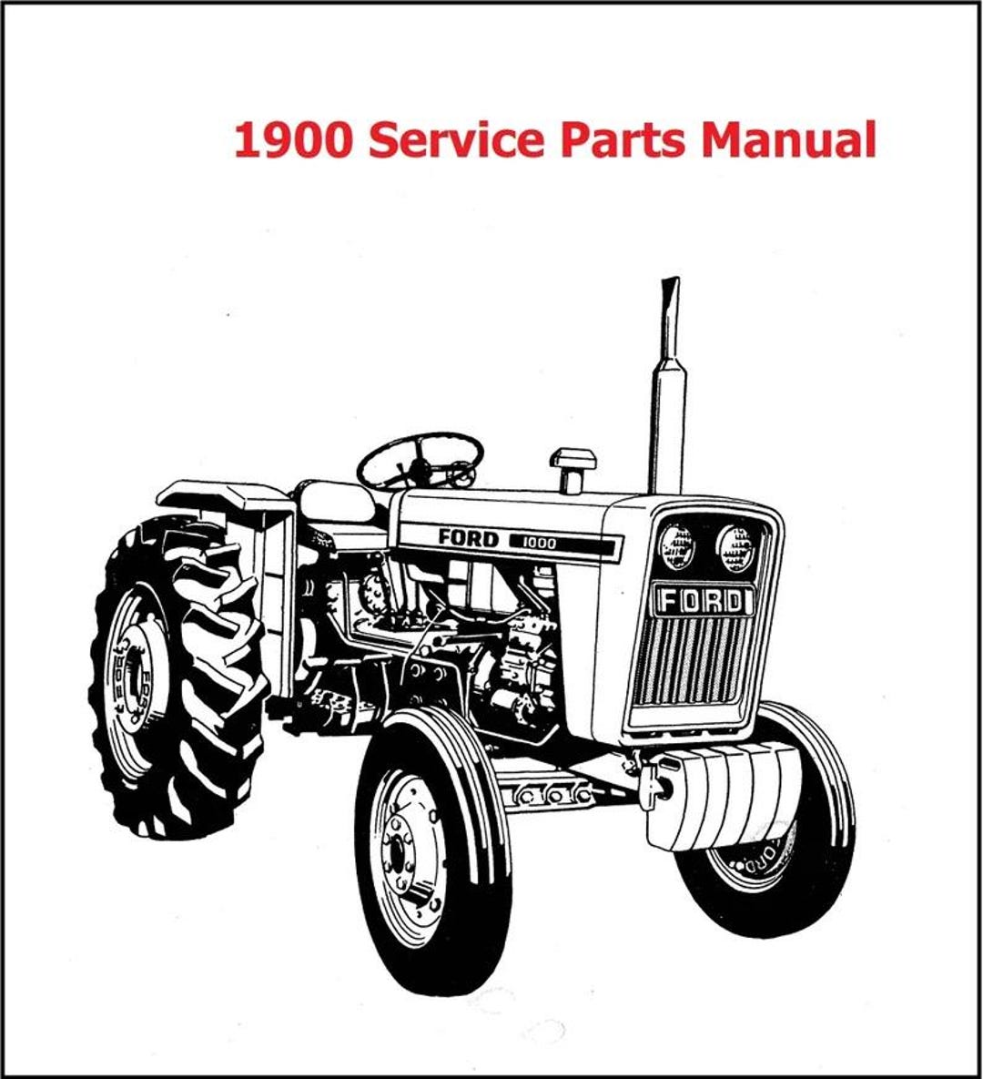 Fits Ford - 1900 Tractor Technical Parts & Operator Maintenance Manual ...