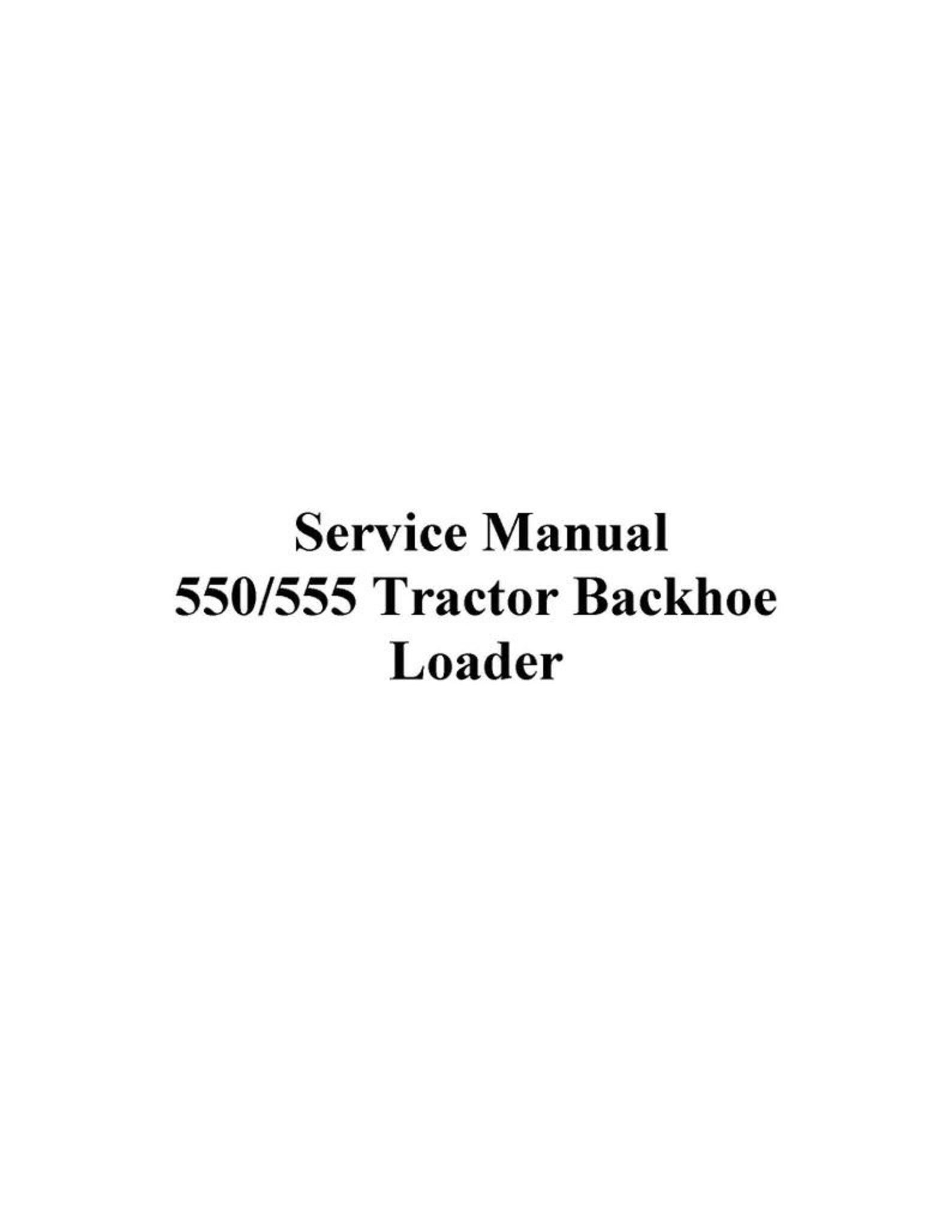 Fits Ford - 550 555 Tractor Backhoe Loader Service Repair Manual - Etsy