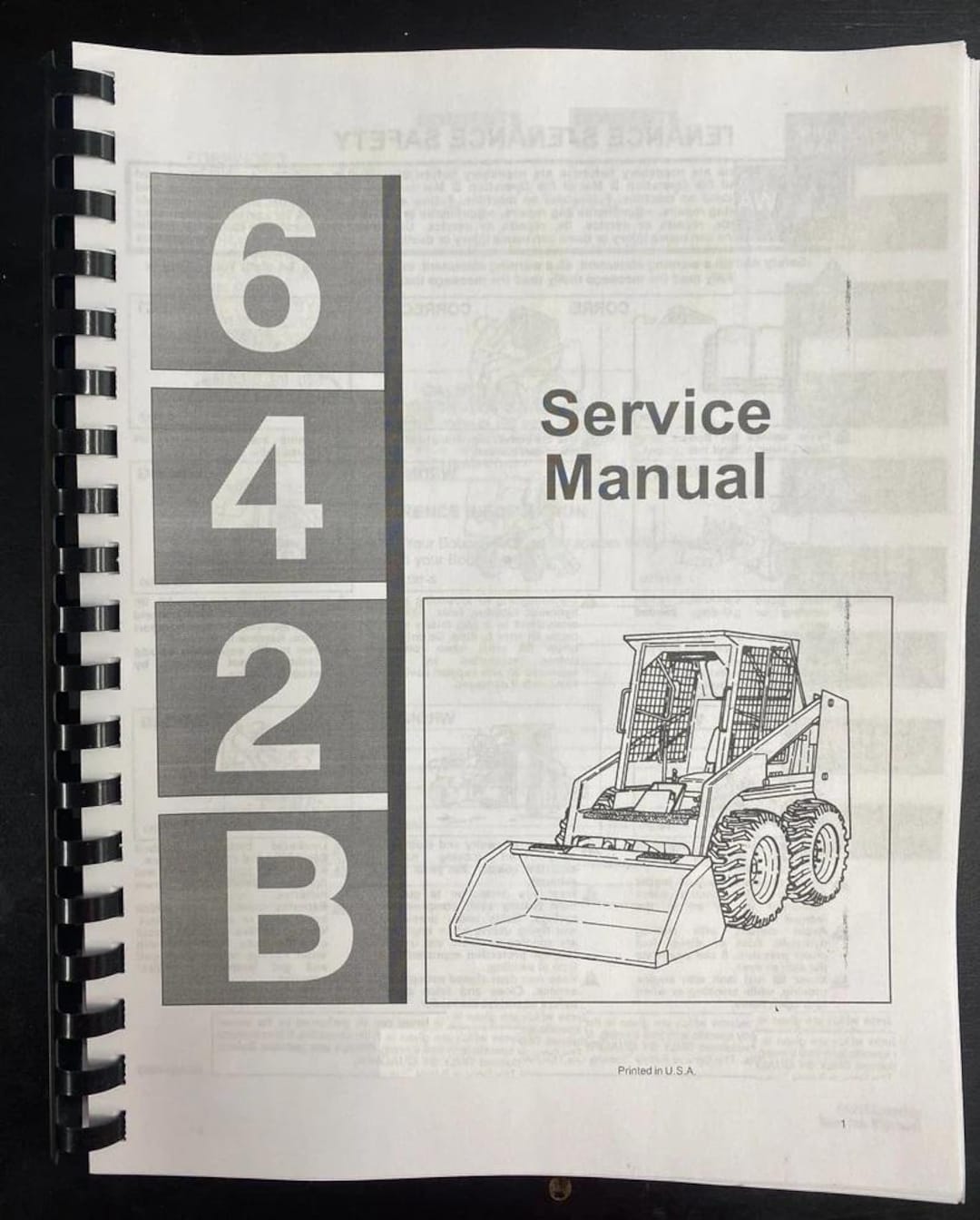 1986 642B Skid Steer Loader Repair Service Manual 1986 Edition 6570275 ...