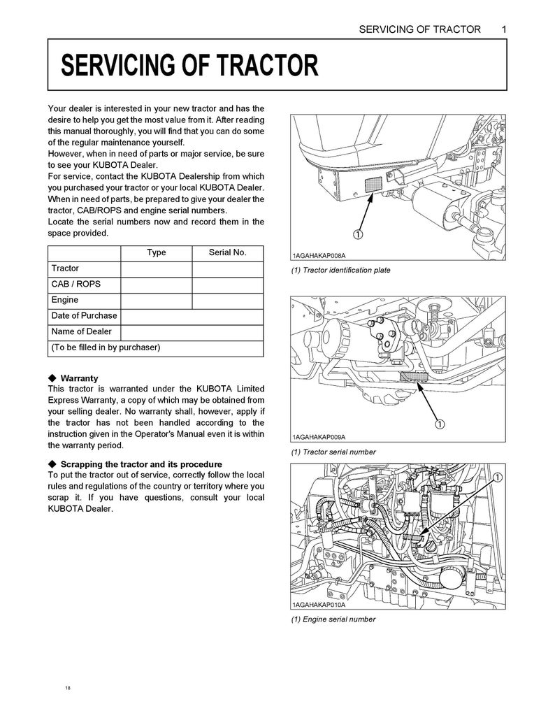 4800 5200 5800 Tractor Operator Instruction Maintenance Manual - Etsy