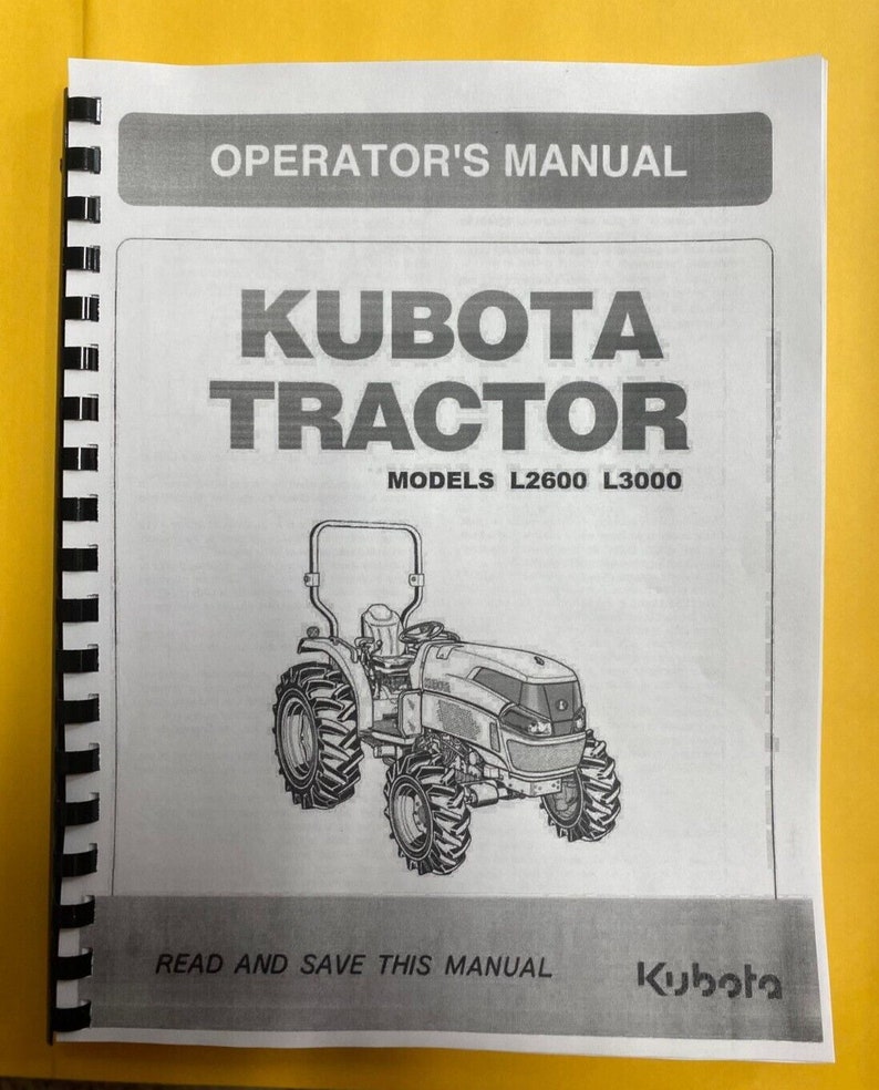 2600 3000 Tractor Operator Instruction Manual Kubota L2600 - Etsy