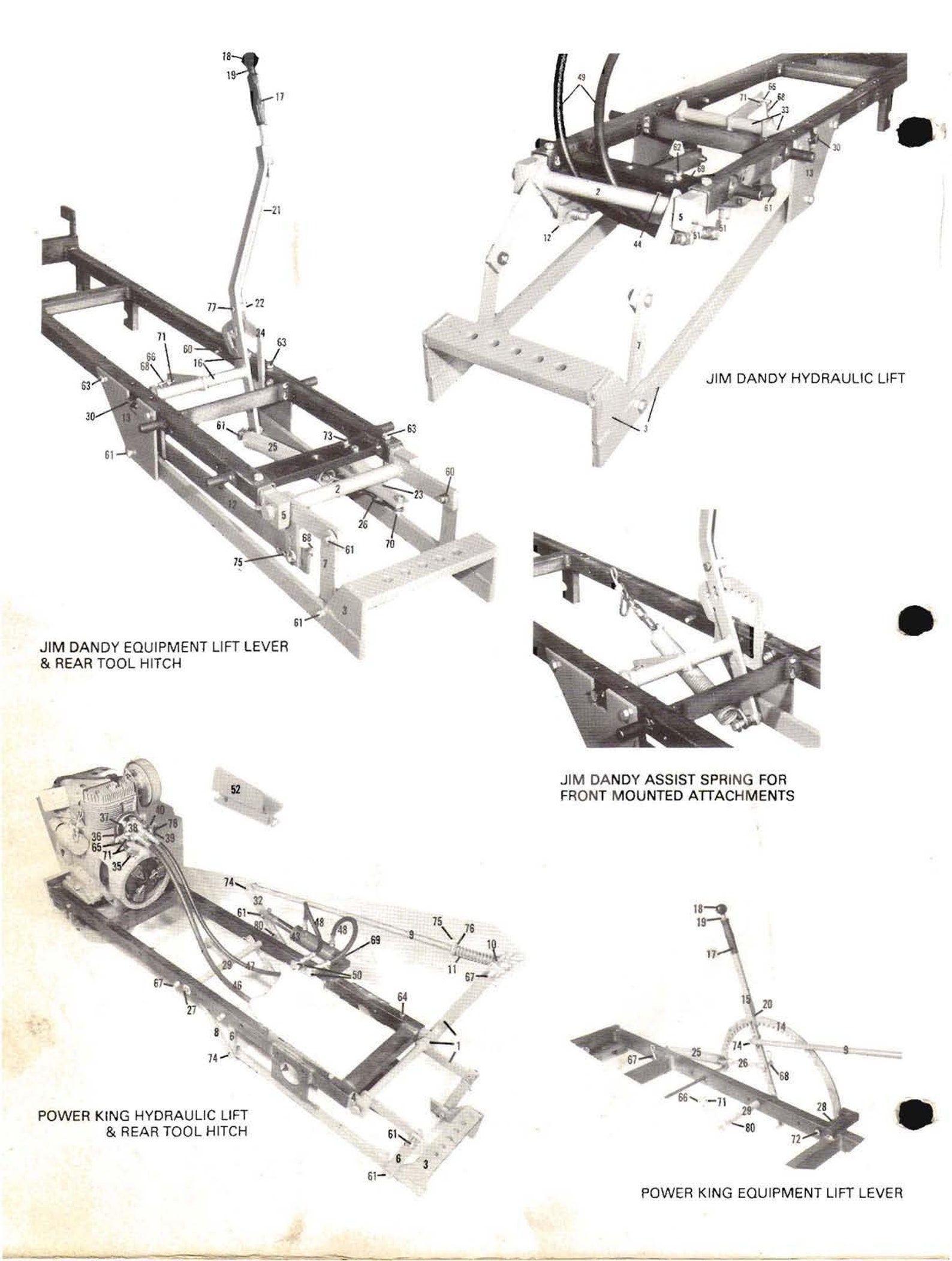 1977 Tractors Master Parts Manual Power King & Jim Dandy Acceptable ...