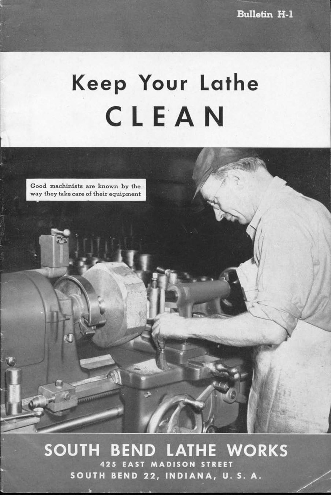 1946 Lathe Manual No. H-1 Keep You Lathe Clean South Bend Lathe - Etsy