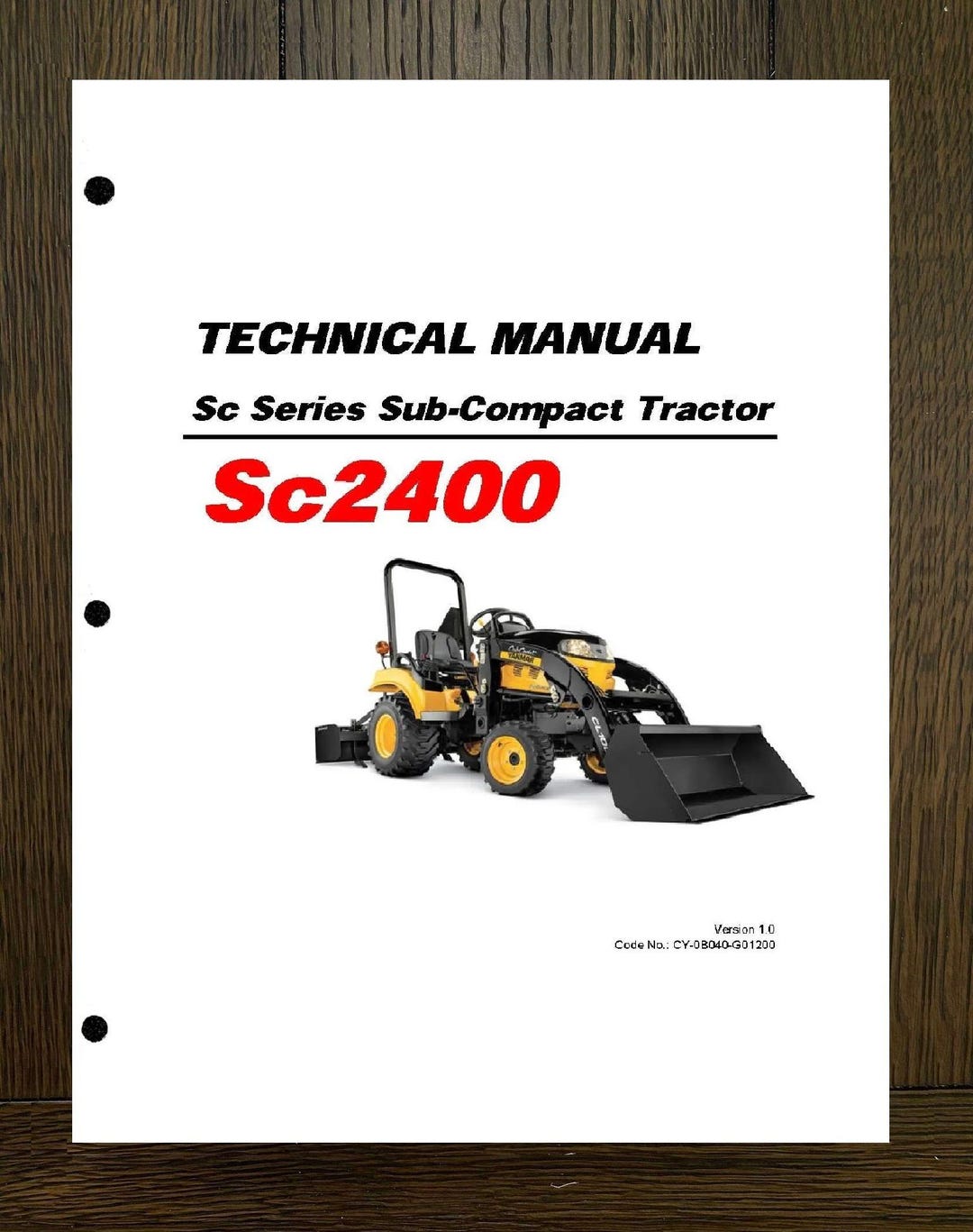 2400 Tractor Workshop Service Repair Manual SC Series SC2400 - 3 Hole ...