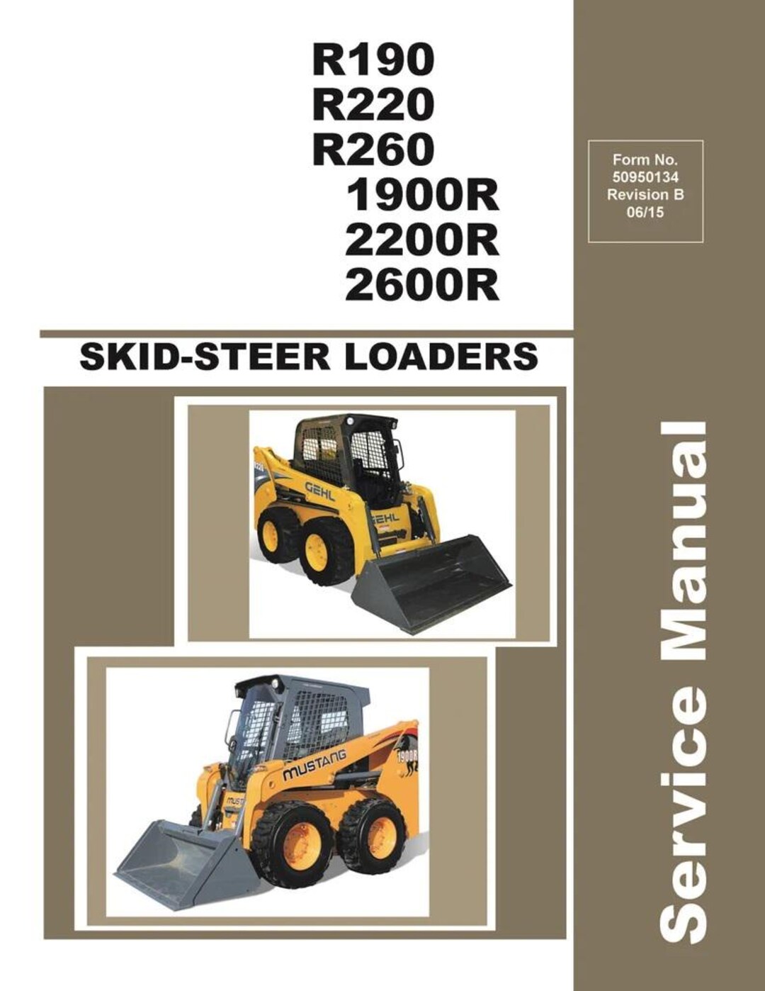 Fits Gehl - R190 R220 R260 Skid Steer Loaders Technical Service Repair ...