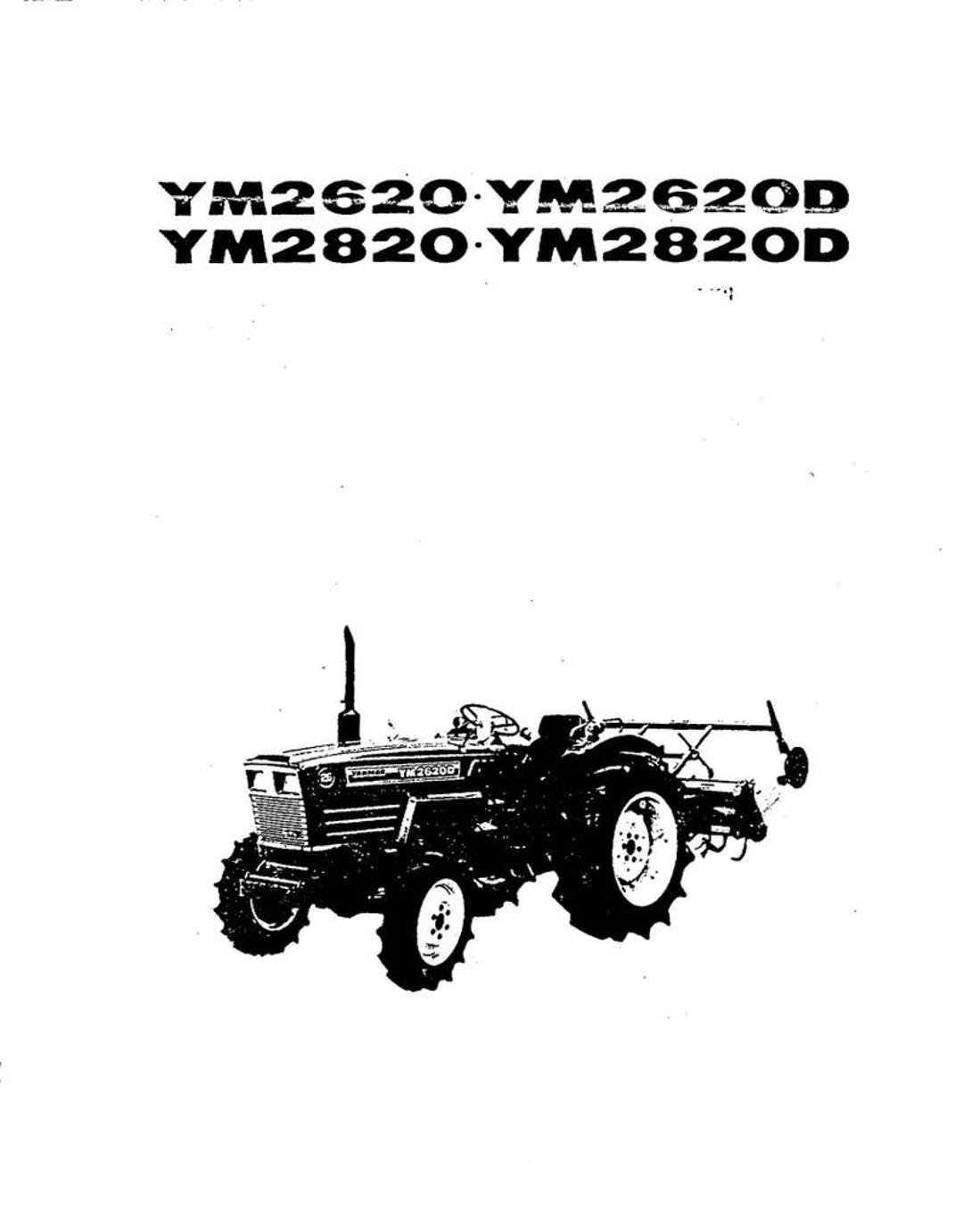 Paper Manual - 2620 2820 Tractor Service Parts Manual Fits YM2620-D ...