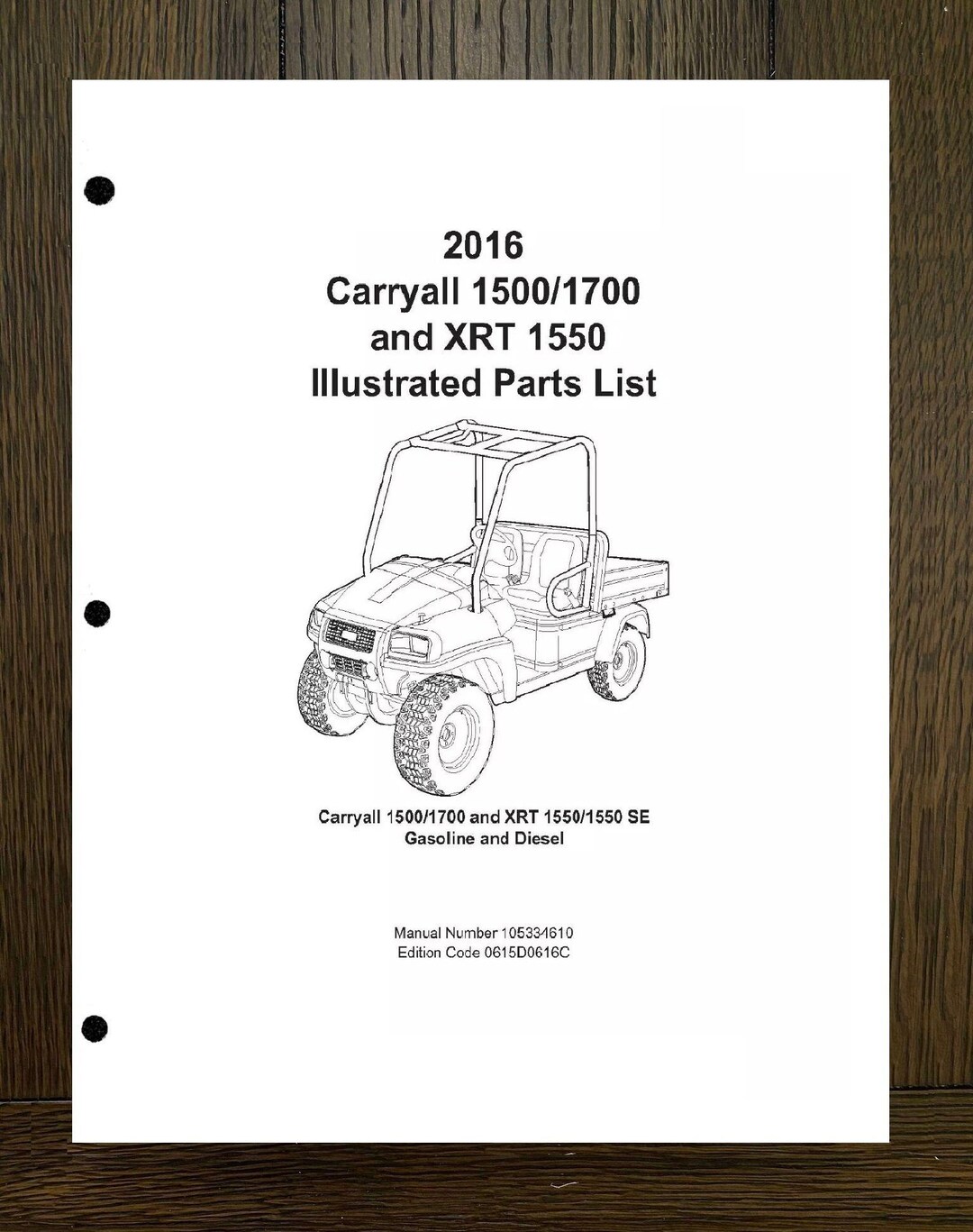 2017 Gas-diesel Golf Cart Illustrated Service Parts List Manual Fits ...