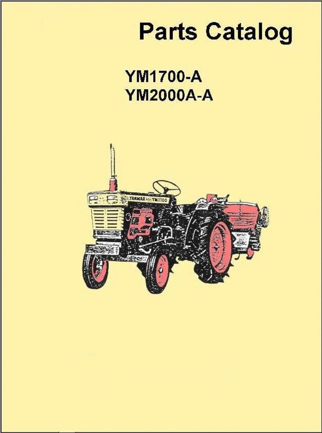 1700 2000 Tractor Service Parts Manual Fits YM1700-A YM2000A-A - Etsy