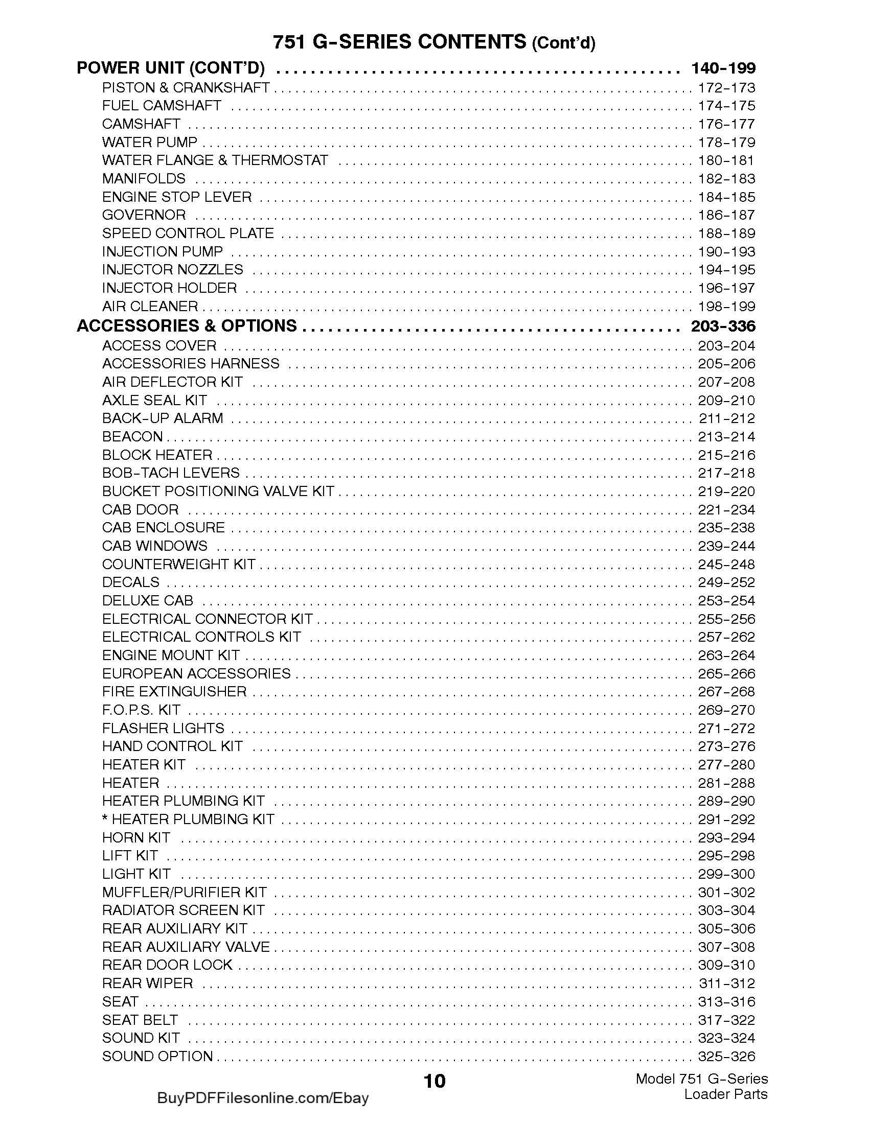 751 G Series 751 Skid Steer Tractor Parts Manual - Etsy