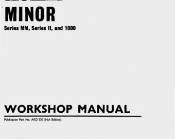 MORRIS MINOR Workshop & Parts Manuals 650pg W/ Series 2 MM 1000 Service ...