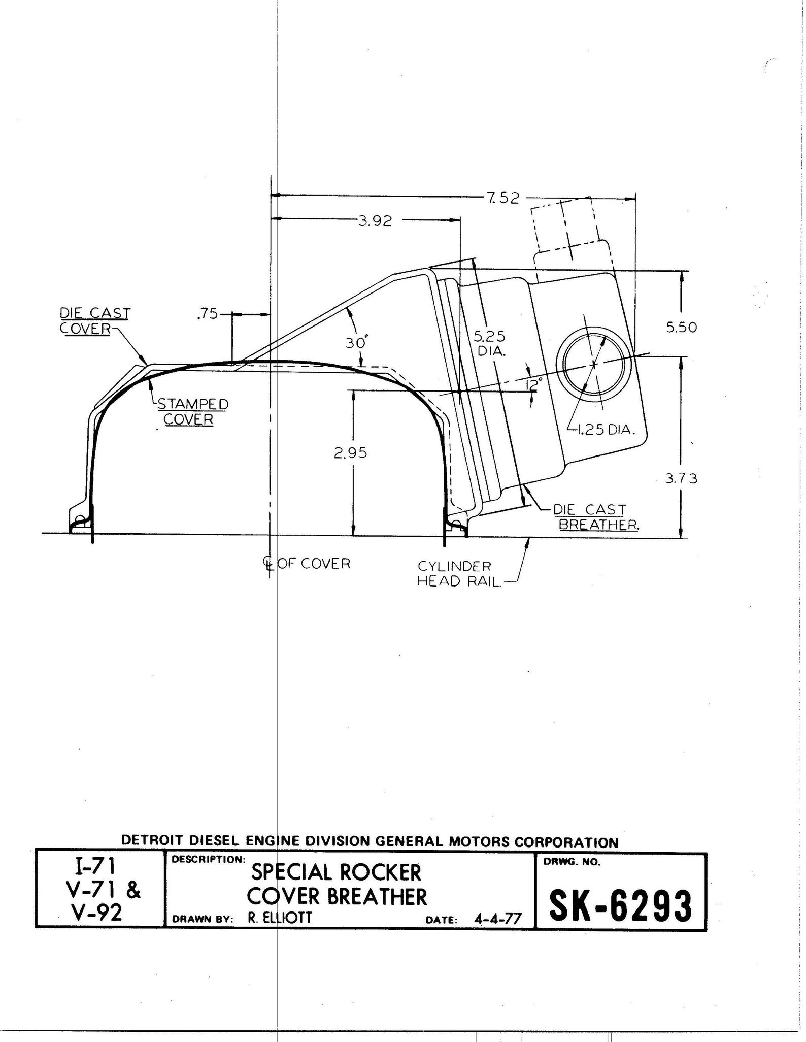 71 92 Diesel Engines Die Cast Rocker Cover Sales Product Manual Fits ...
