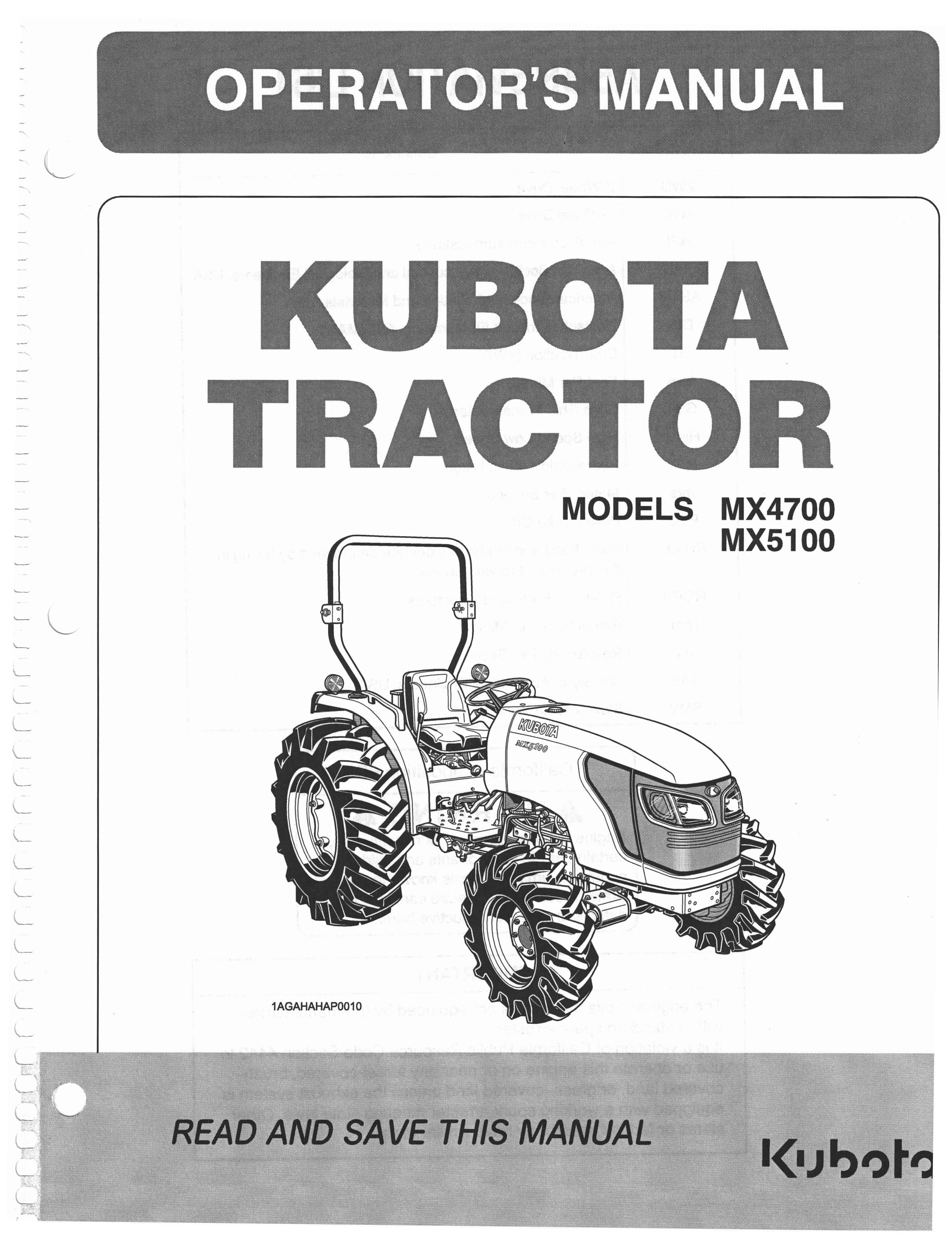 4700 5100 Tractor Operator Instruction Maint Manual Fits - Etsy