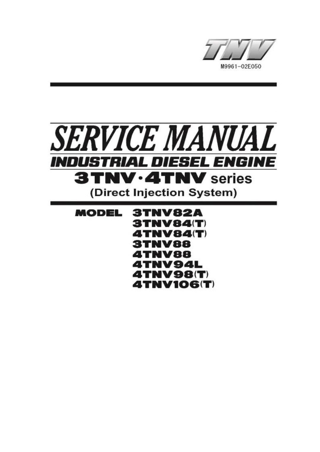 3TNV 4TNV Diesel Engine Workshop Manual P221 - Etsy