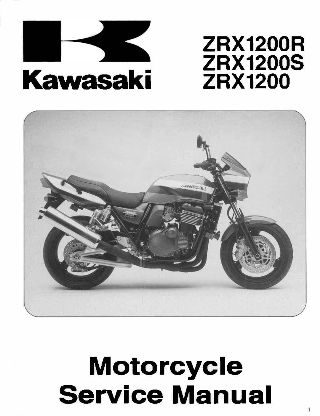 2001 to 2006 1200 Technical Workshop Service Manual ZRX 1200 R S - Etsy