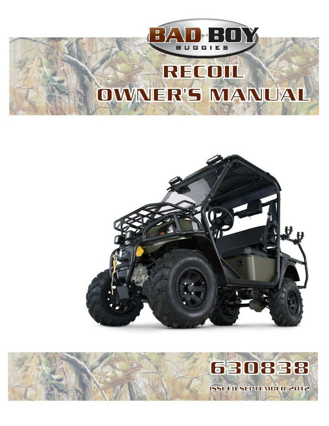 72V E-POWERED Utility Vehicle Operator Maintenance Manual BAD BOY ...
