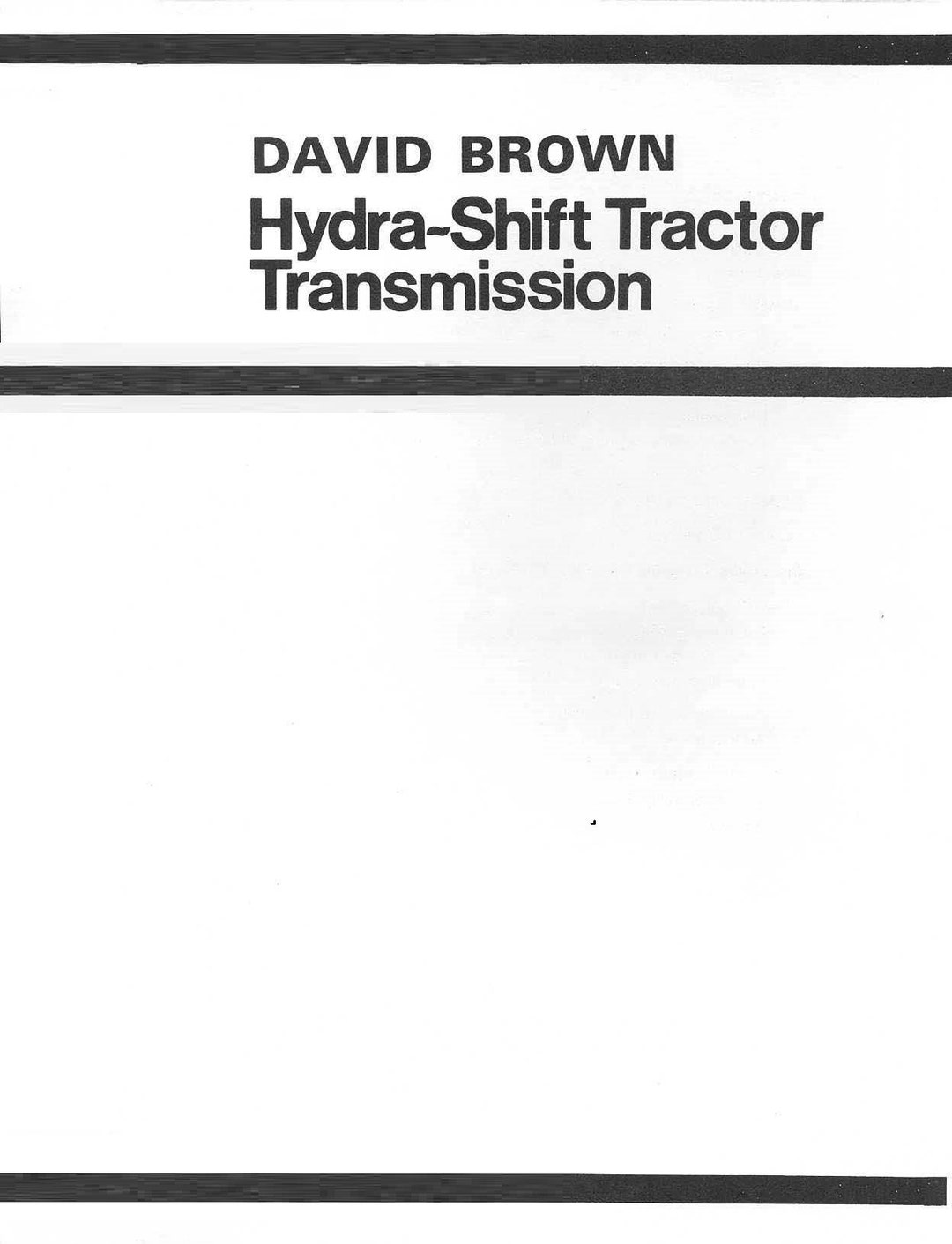 Hydra-shift Synchromesh Tractors Transmission Repair Manual - Etsy