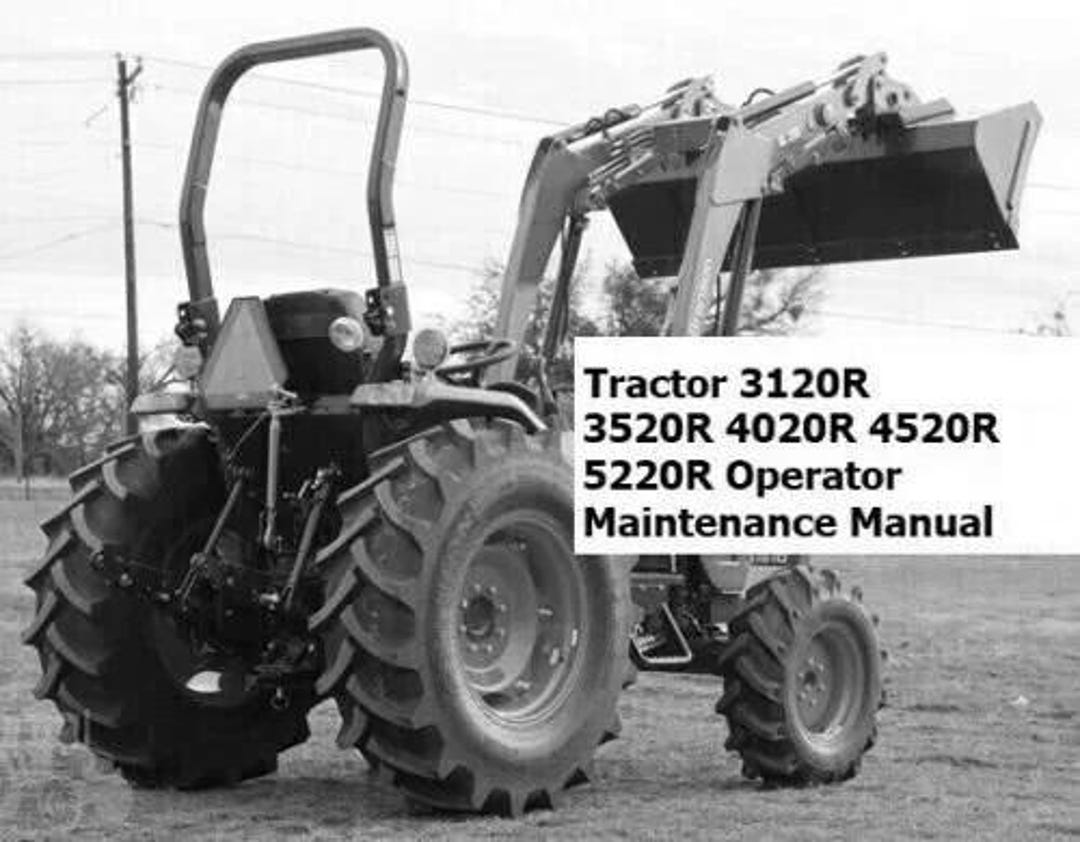 Tractor Operator Manual Tractor 3120R 3520R 4020R 4520R 5220R - Etsy