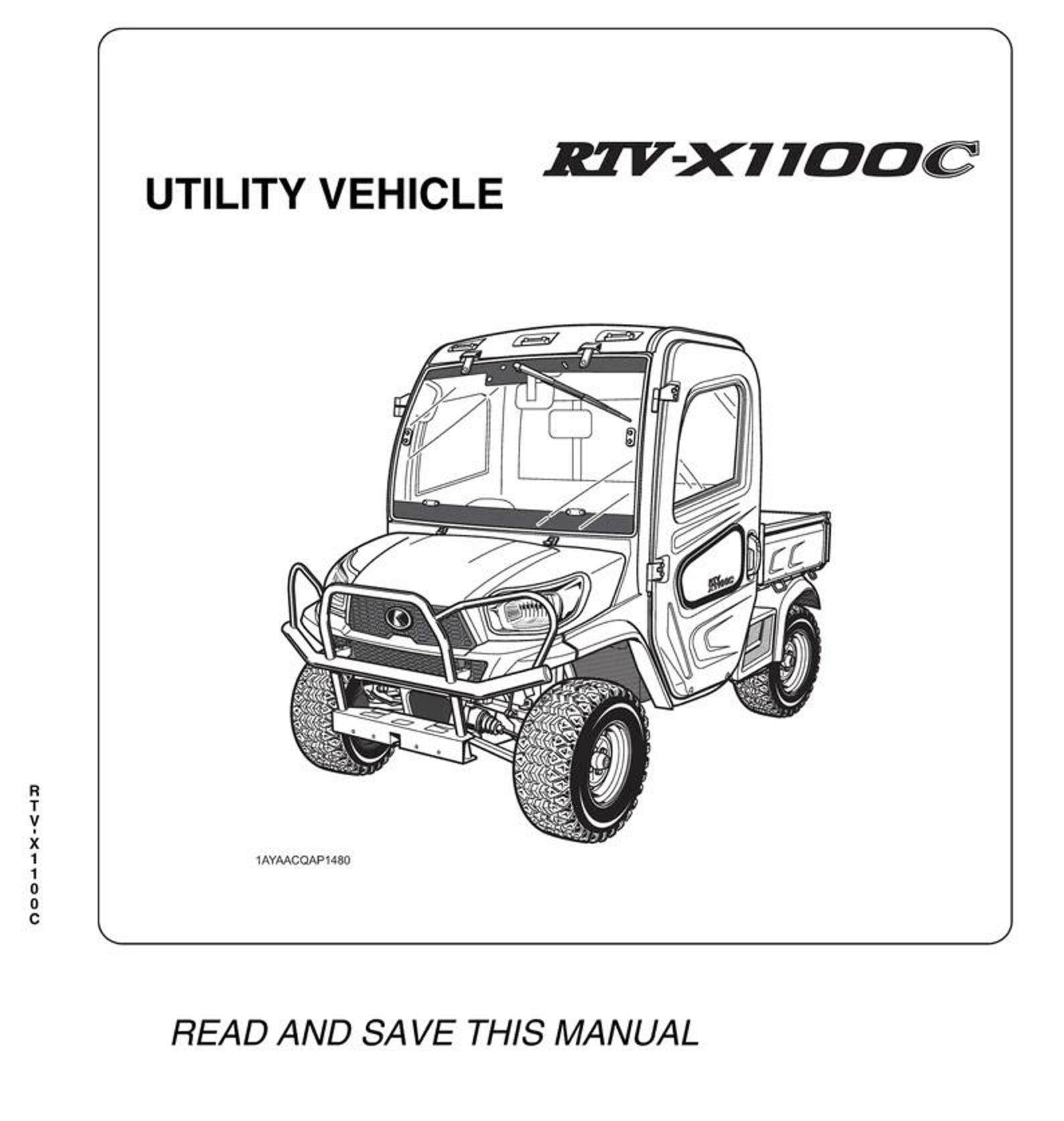 RTV 1100 RTV-X1100C Utility Vehicle With Cab Operator's Manual - Etsy