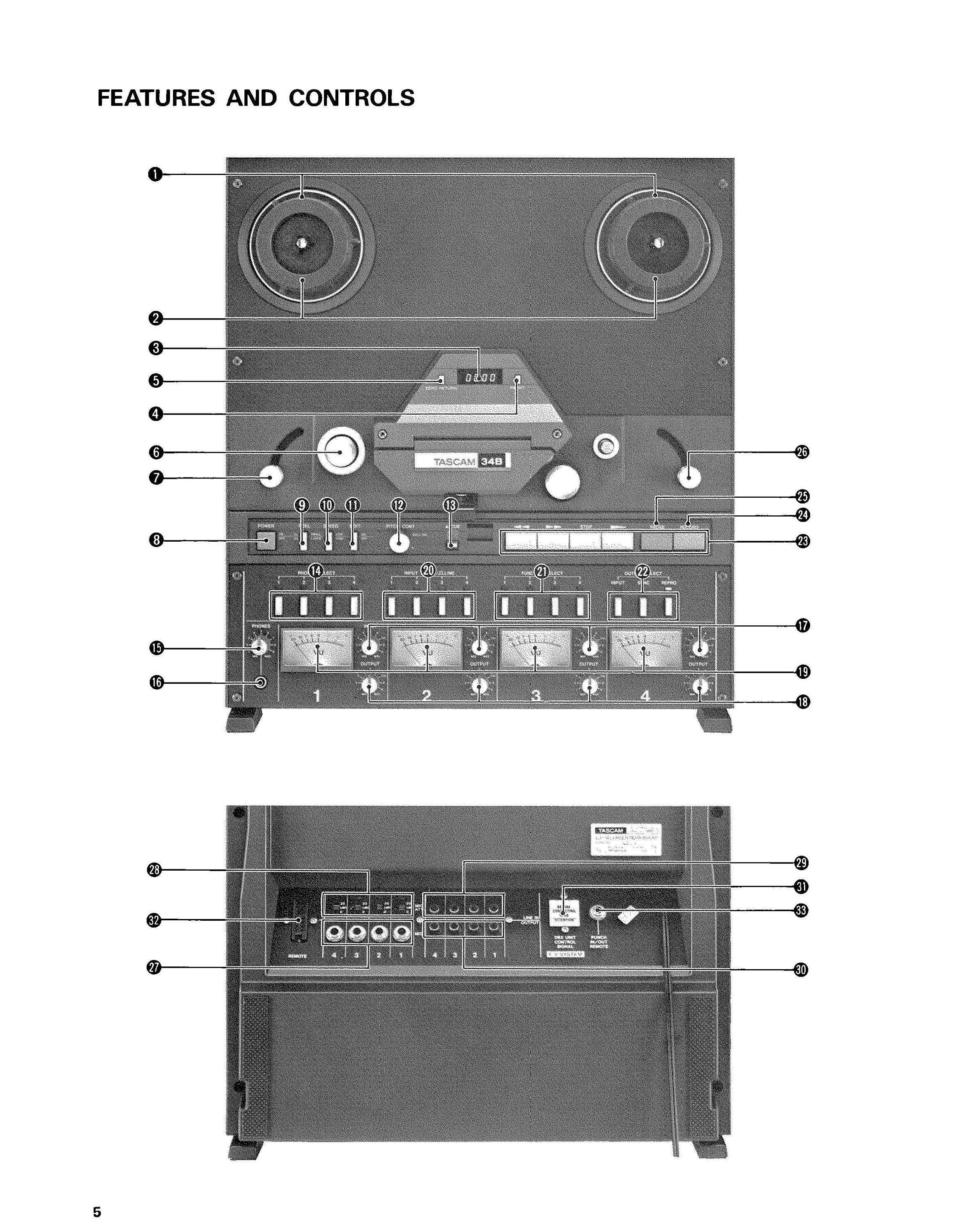 34 Reel to Reel Tape Deck Recorder Owner's Operator Manual Fits Tascam ...