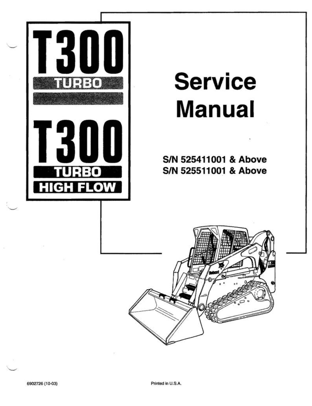 T300 Turbo & High Flow Loader Service Workshop Manual - Etsy