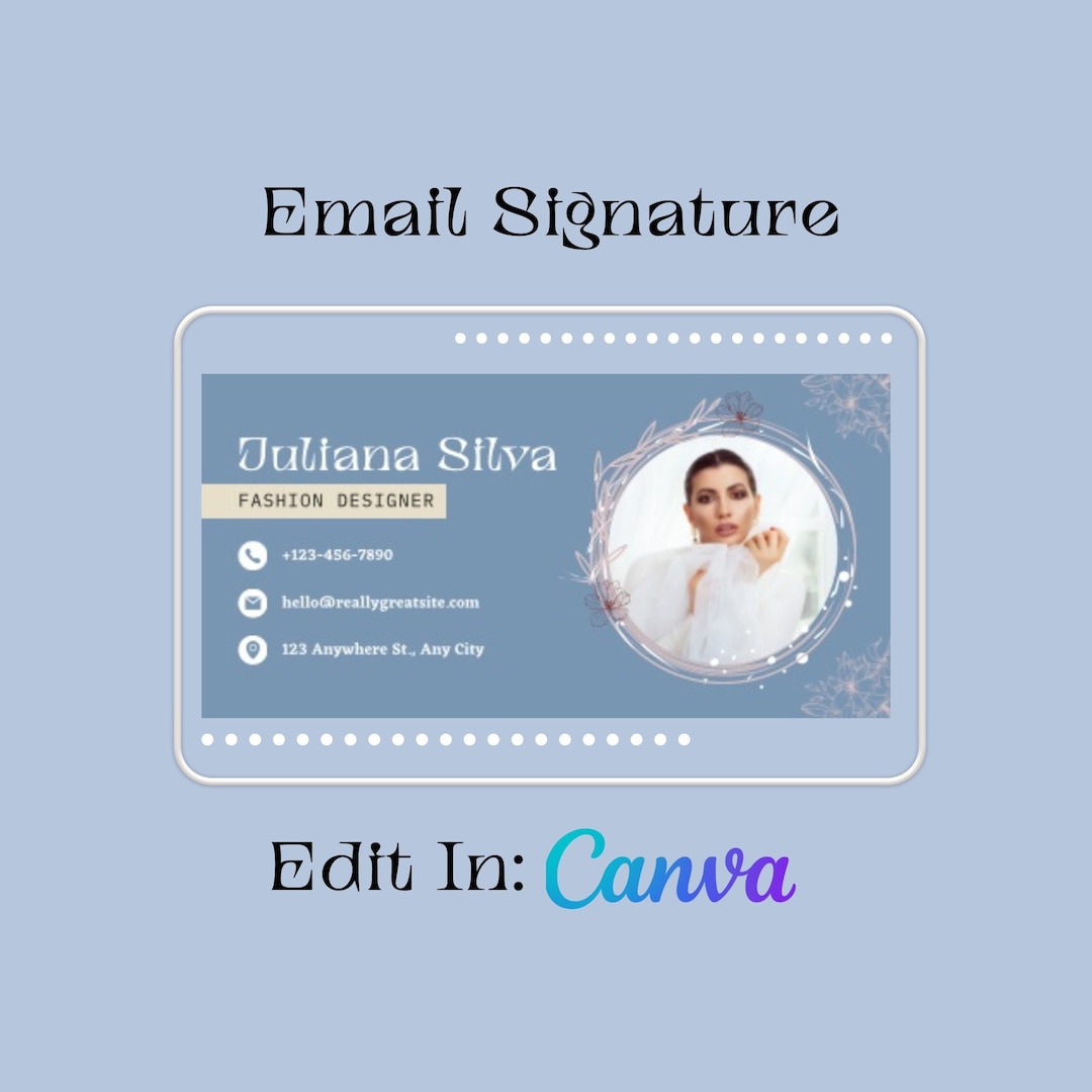 Email Signature Template | Minimalist Signature Template With Photo ...