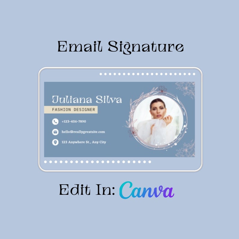 Email Signature Template | Minimalist Signature Template With Photo ...