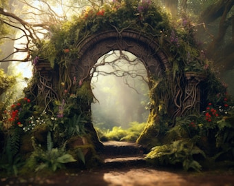 Enchanted Arch Forest Digital Backdrop Fantasy & Fairy Tale Composite Photography Studio ...