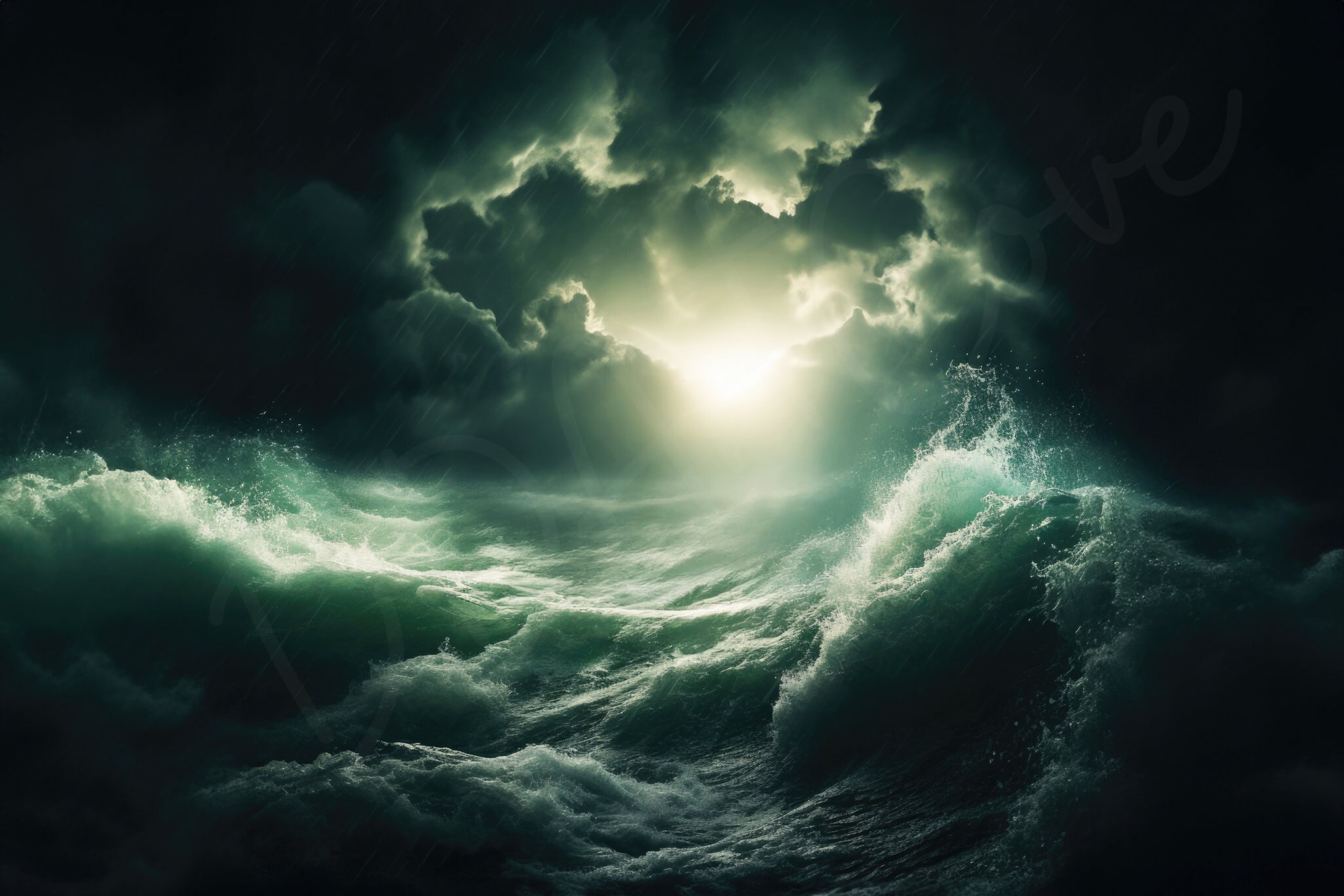 4x Stormy Ocean Backdrops Digital Backgrounds of Natures - Etsy