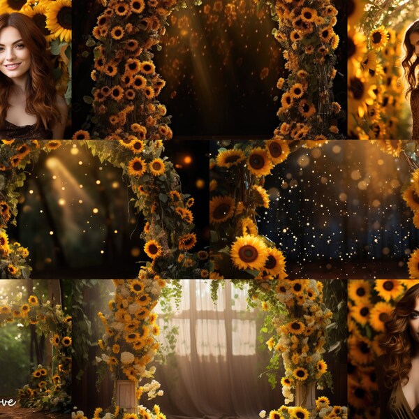 Sunflower Overlay Photoshop - Etsy