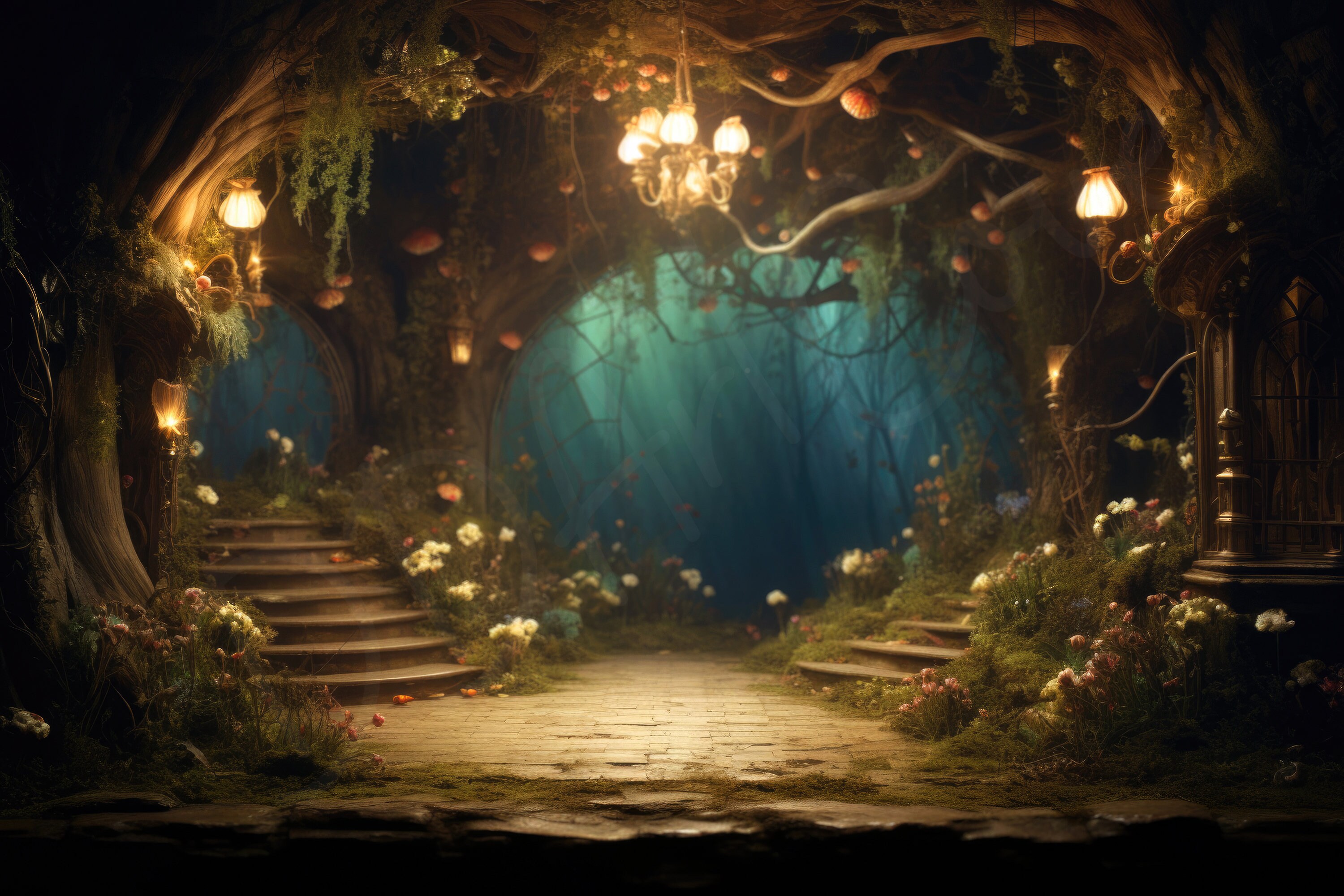 Enchanted Forest Backdrops Set Instant Digital Download Background ...