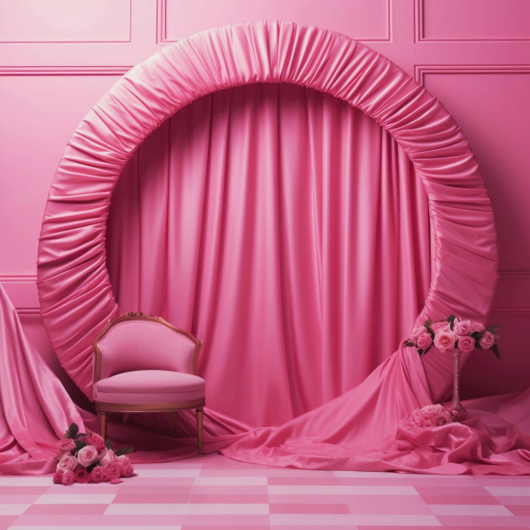 Barbiecore Aesthetic Backdrop, Vibrant Pink Digital Backgrounds ...