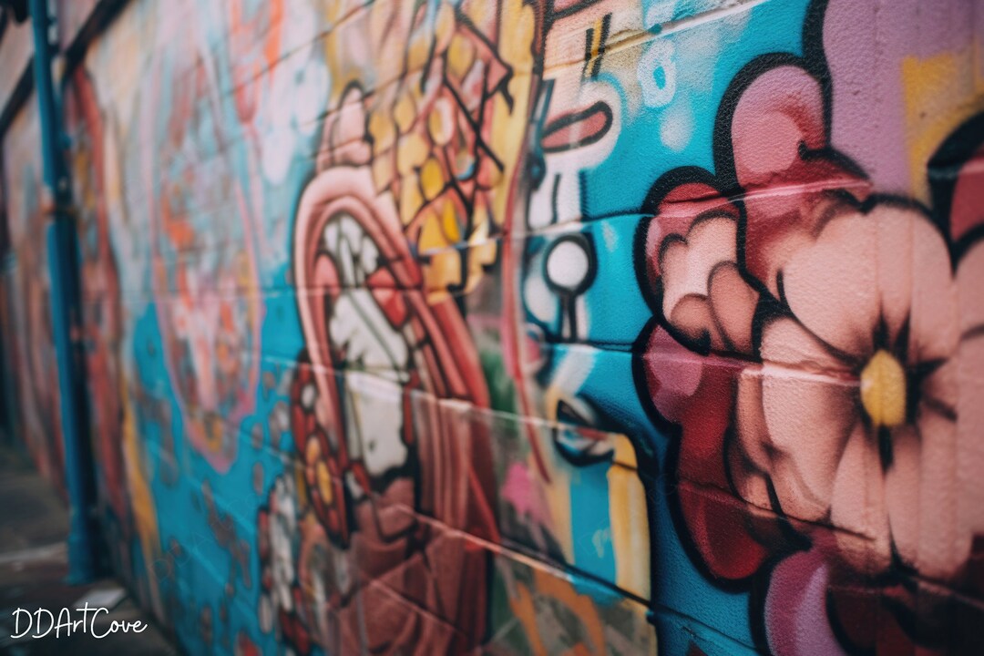 Graffiti Wall Digital Backdrop Instant Download Background - Etsy