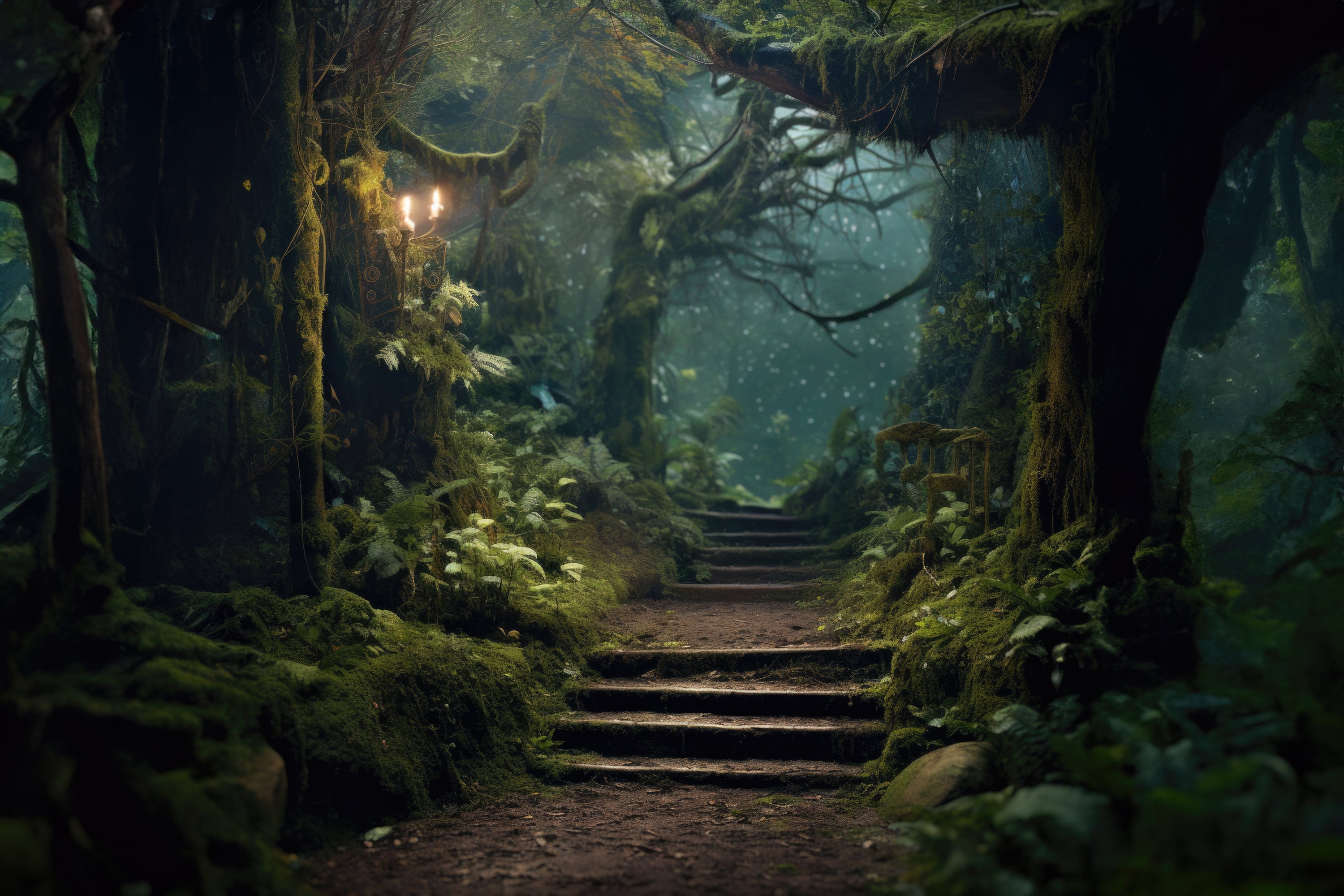 Forest Path Bokeh Digital Backdrop | Instant Digital Download ...