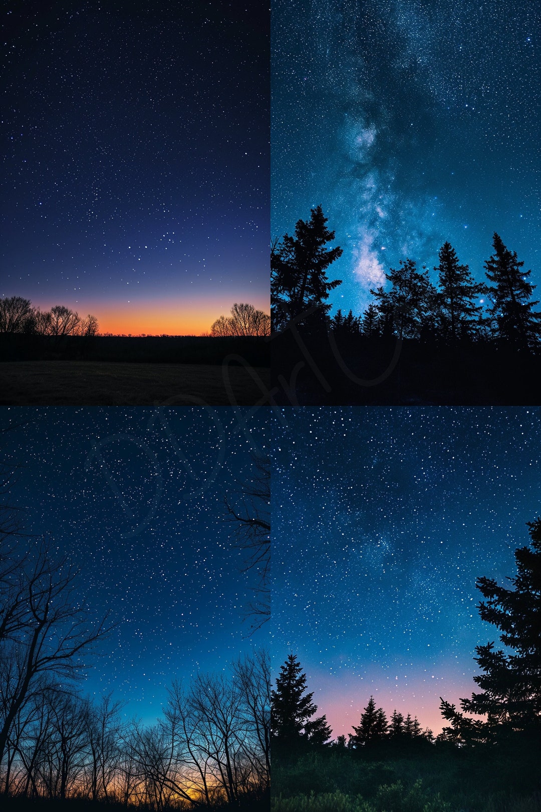 8x Starry Night Backdrops, Starry Digital Backgrounds, Studio Backdrop ...