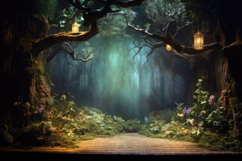Enchanted Forest Backdrops Set Instant Digital Download Background ...
