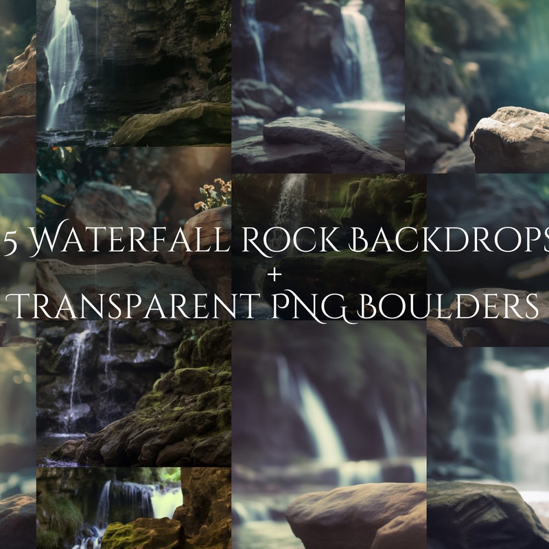 Waterfall Overlay - Etsy